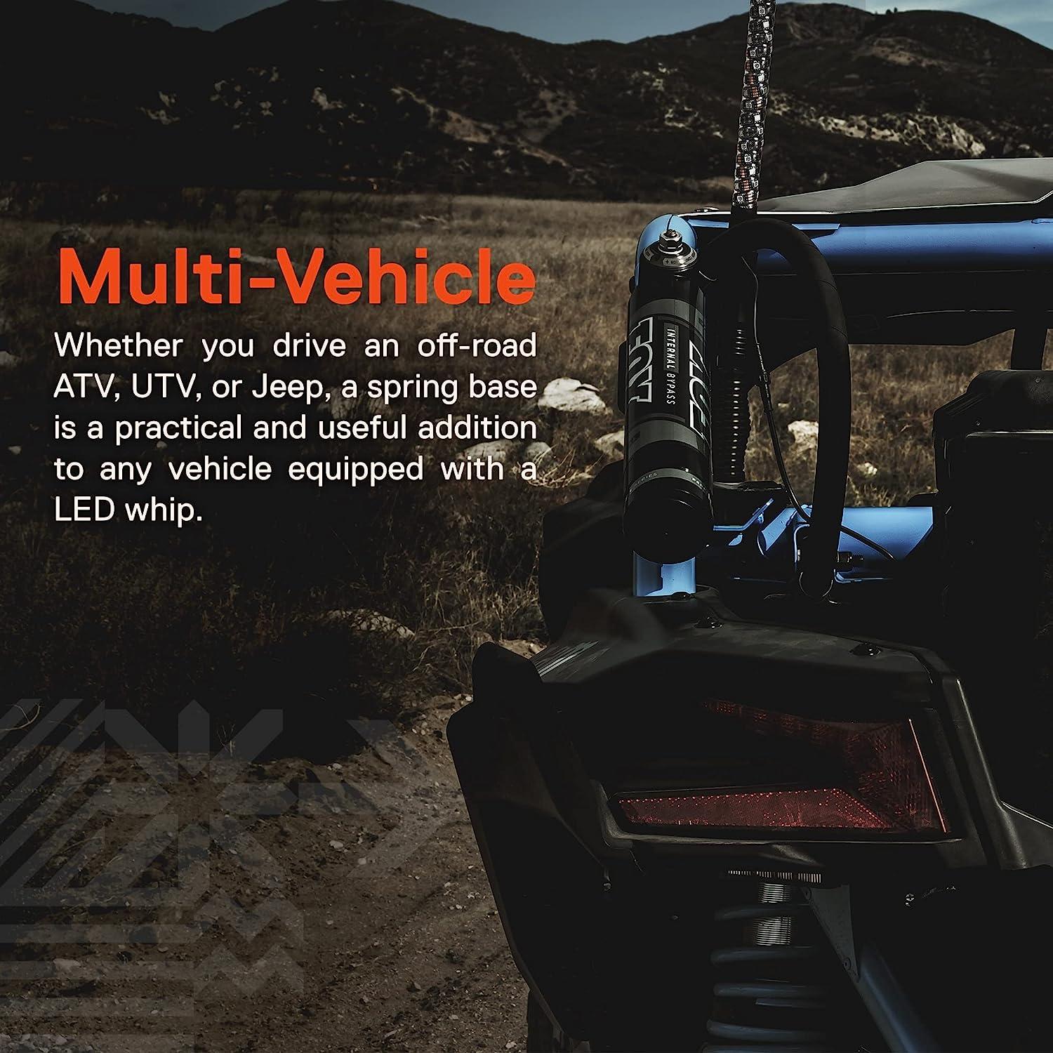 2pc Heavy-Duty Barrel Spring Mounting Base Black-Finish for CB Radio ...