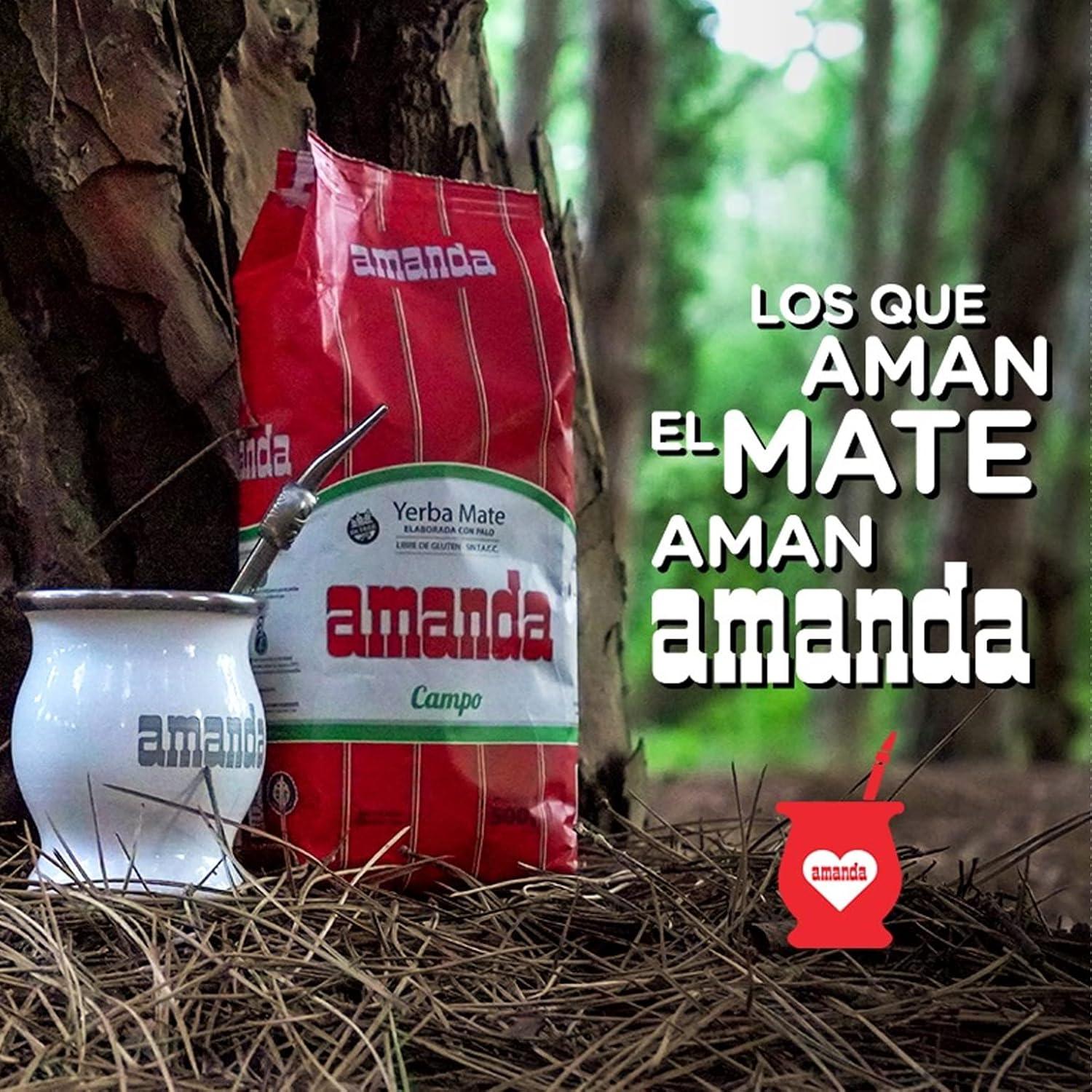 Amanda Yerba Mate Tea Campo 0.5kg - Authentic Argentine Detox & Energy ...