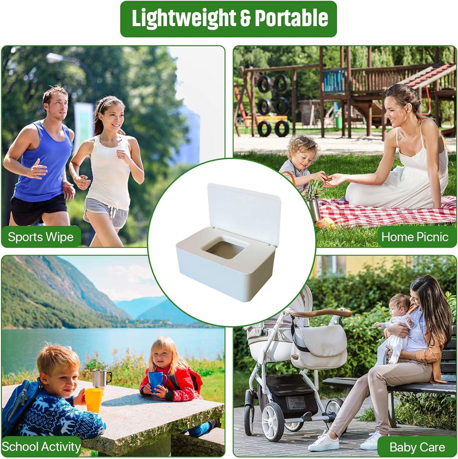 Buy Gray & White Wet Wiping Box - Plastic Wet Wipes Storage Case ...