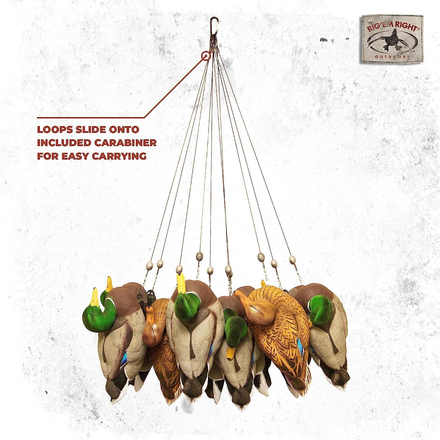 Rig'Em Right Waterfowl Original Pre-Rigged Duck Decoy Anchors 36 - 3oz ...