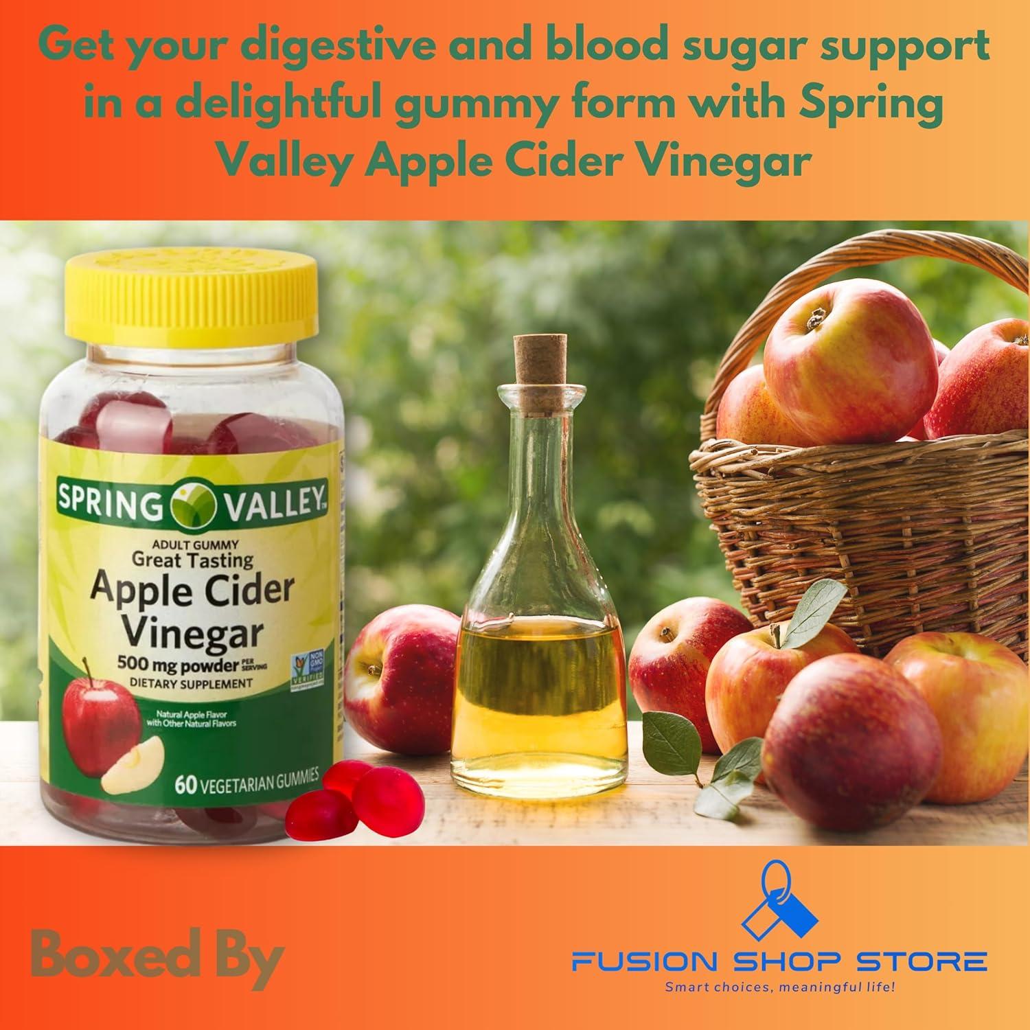Spring Valley Apple Cider Vinegar Gummies - 500 mg 60 Ct ...