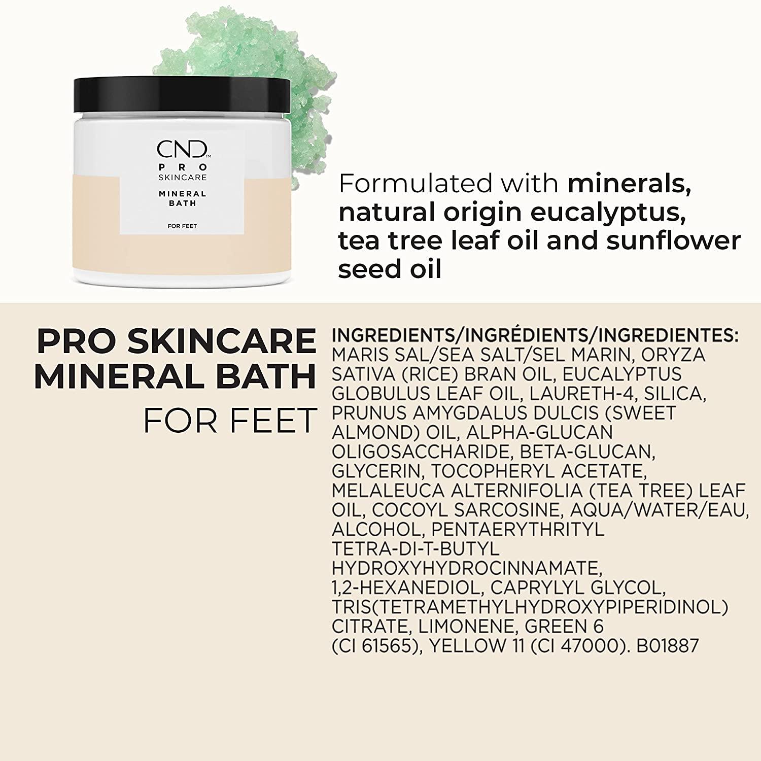 CND Pro Skincare: Mineral Bath, Exfoliating Sea Salt Scrub, Callus ...