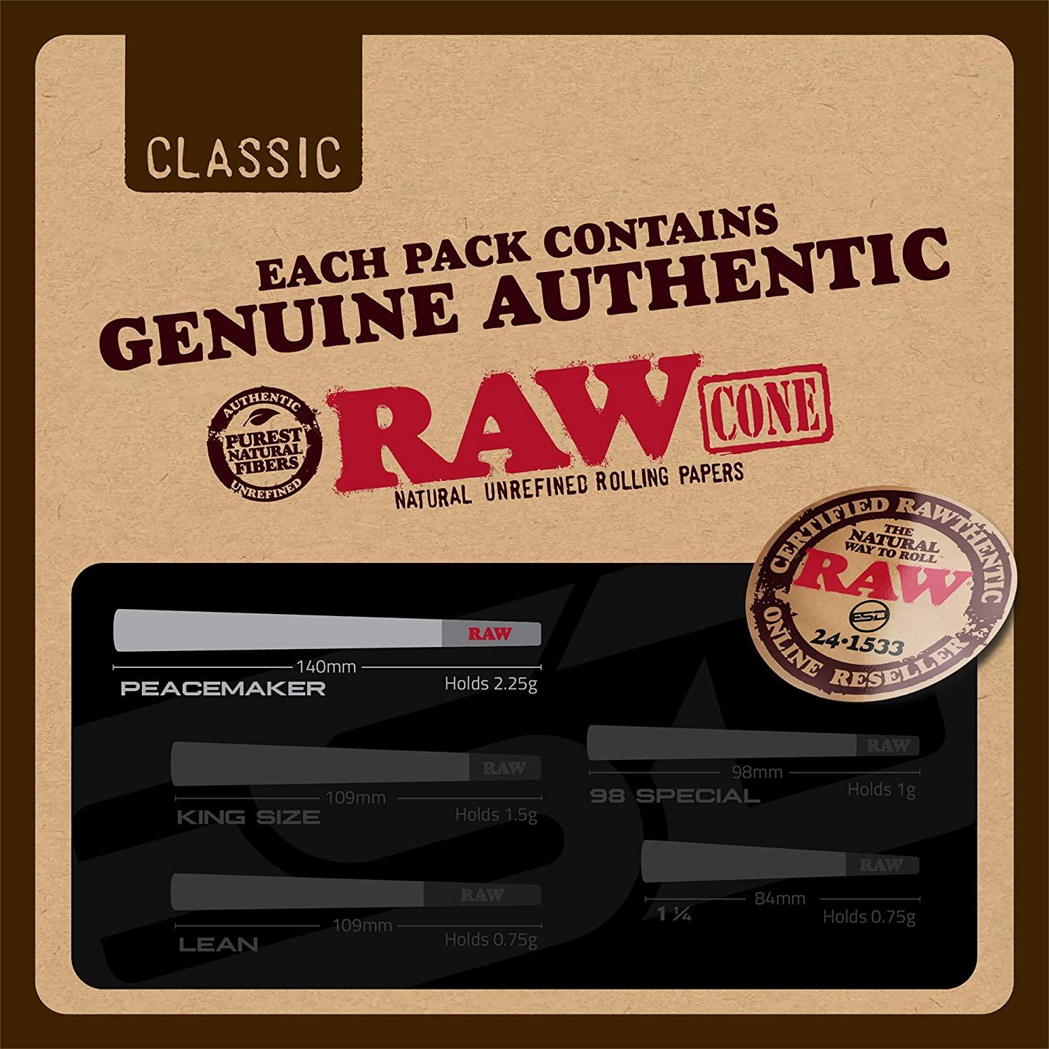 RAW Peacemaker Cones Classic 27 Pack - Larger than King Size | All ...