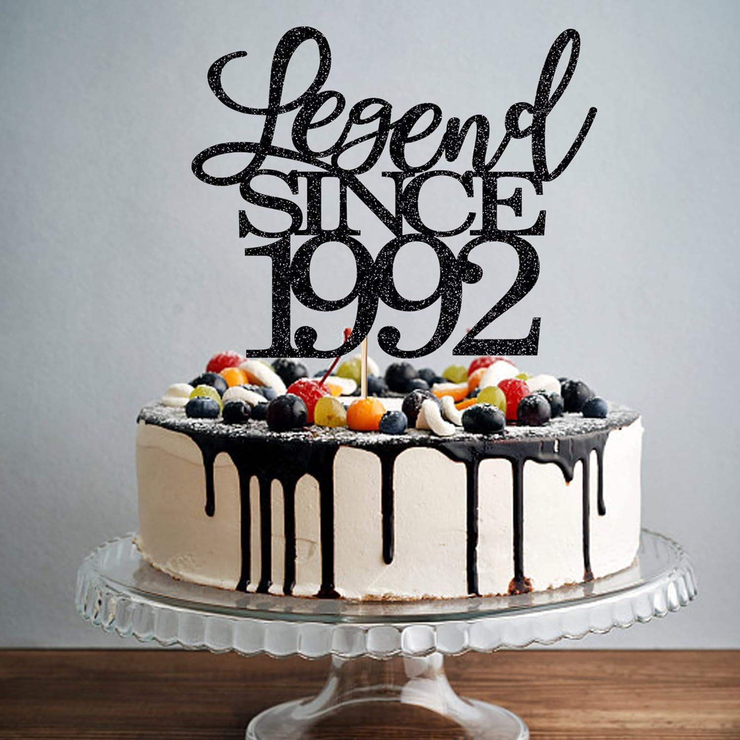 legend since 1992 cake topper 32nd birthday happy birthday cake topper ...
