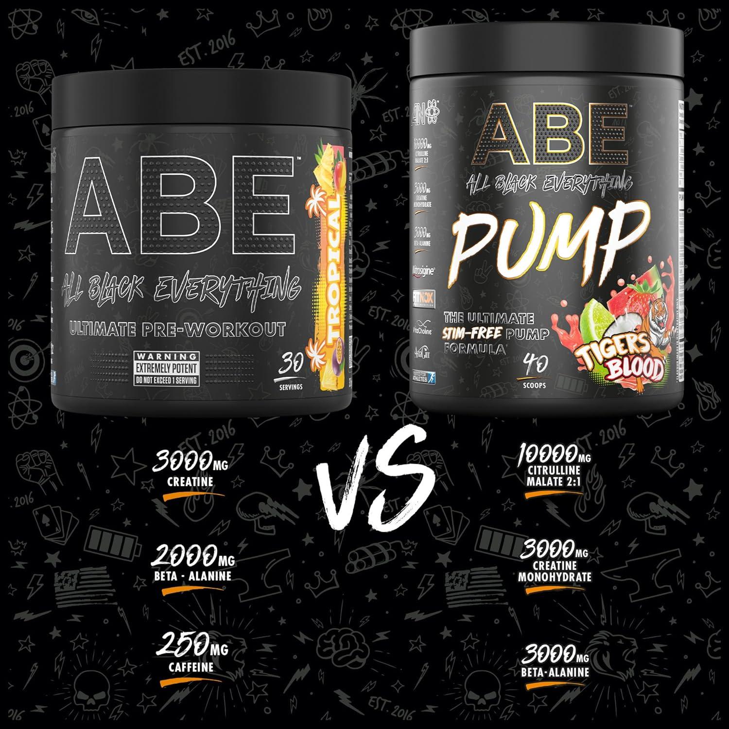 Applied Nutrition ABE Pump Pre Workout - All Black Everything Stim Free ...