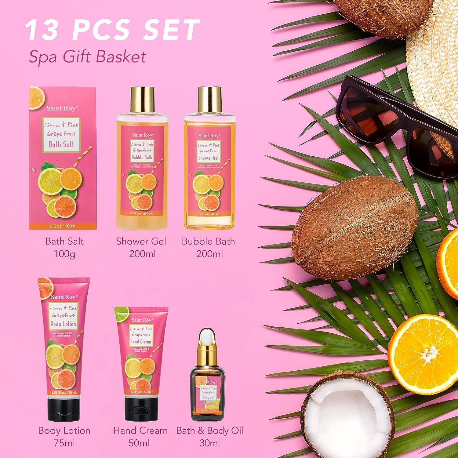 pink grapefruit bath bubble