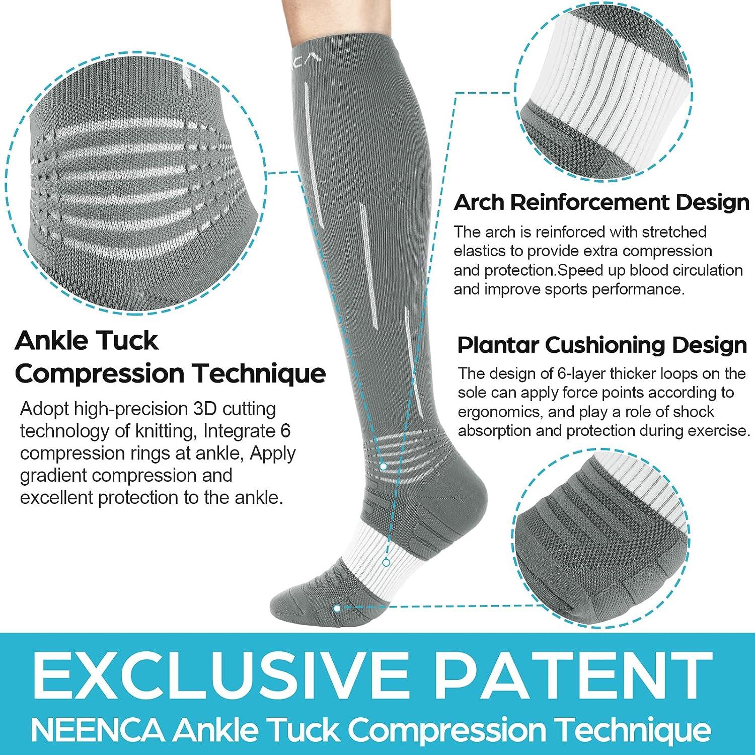 NEENCA Compression Socks 20-30 mmhg for Injury Recovery, Pain Relief ...