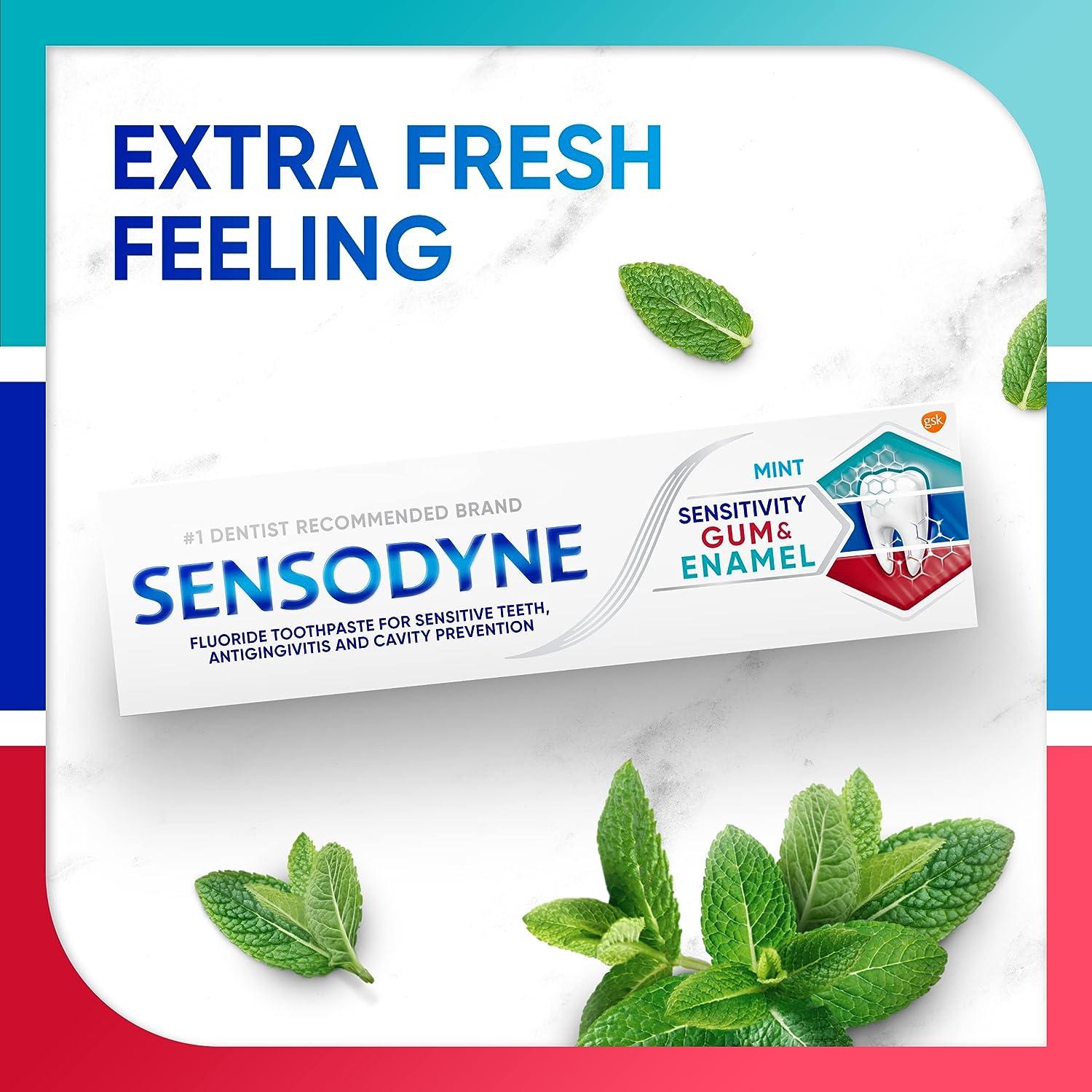 Sensodyne Triple Protection Sensitivity Toothpaste 3-Pack - Mint Flavor ...