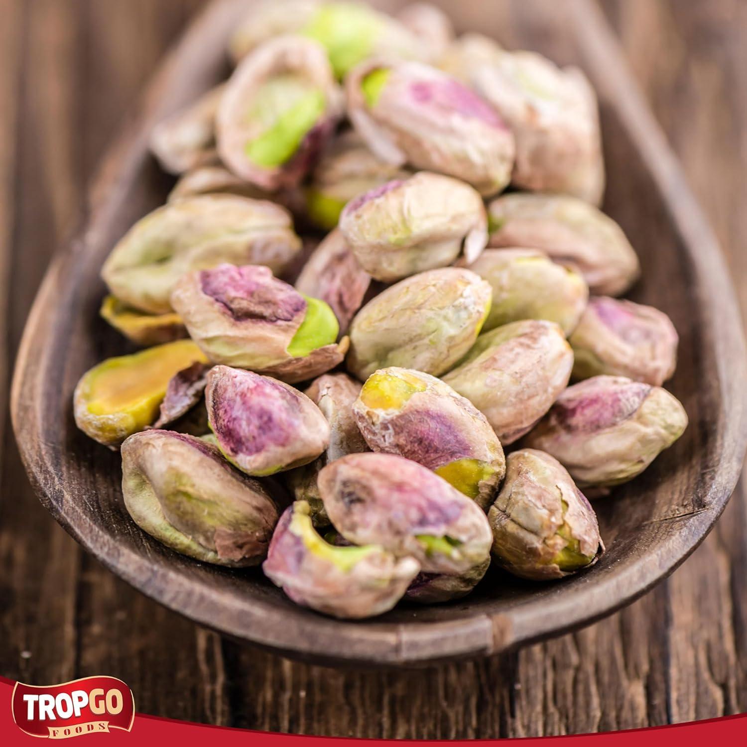 Tropgo Roasted Salted Pistachios Kernel 100g - Nuts in Resealable and ...