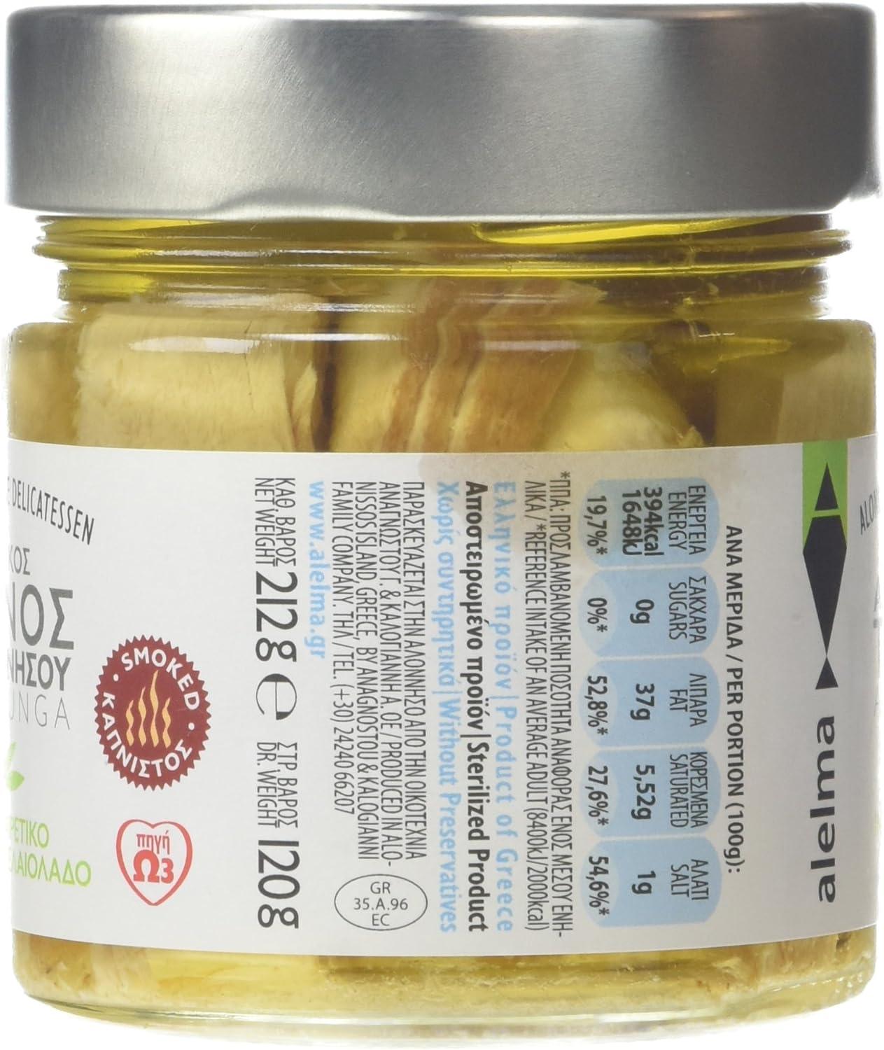 Alelma Smoked White Alalunga Alonissos Tuna in Extra Virgin Olive Oil ...
