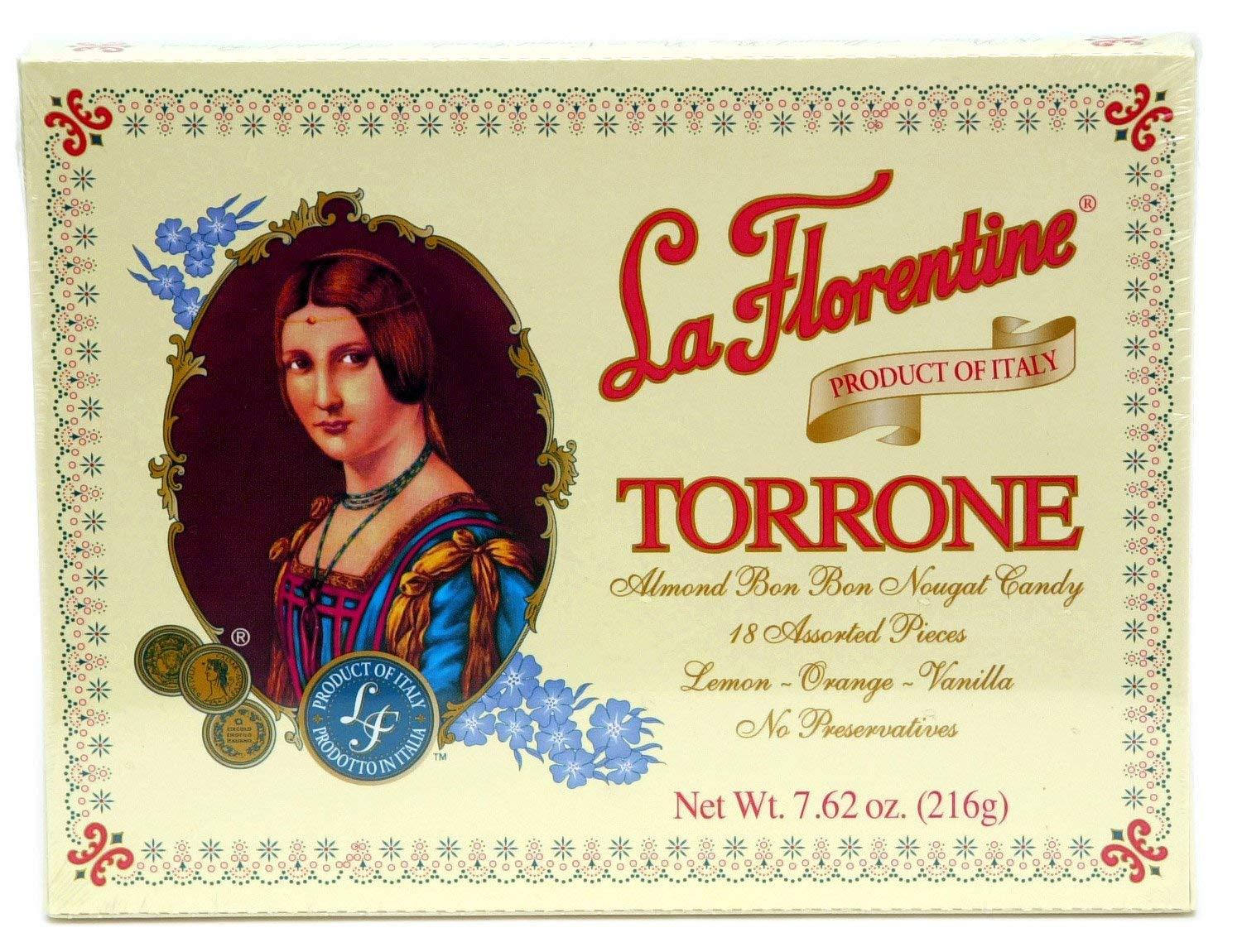 (Pack of 5) La Florentine Torrone Italian Soft Almond Nougat Candy ...