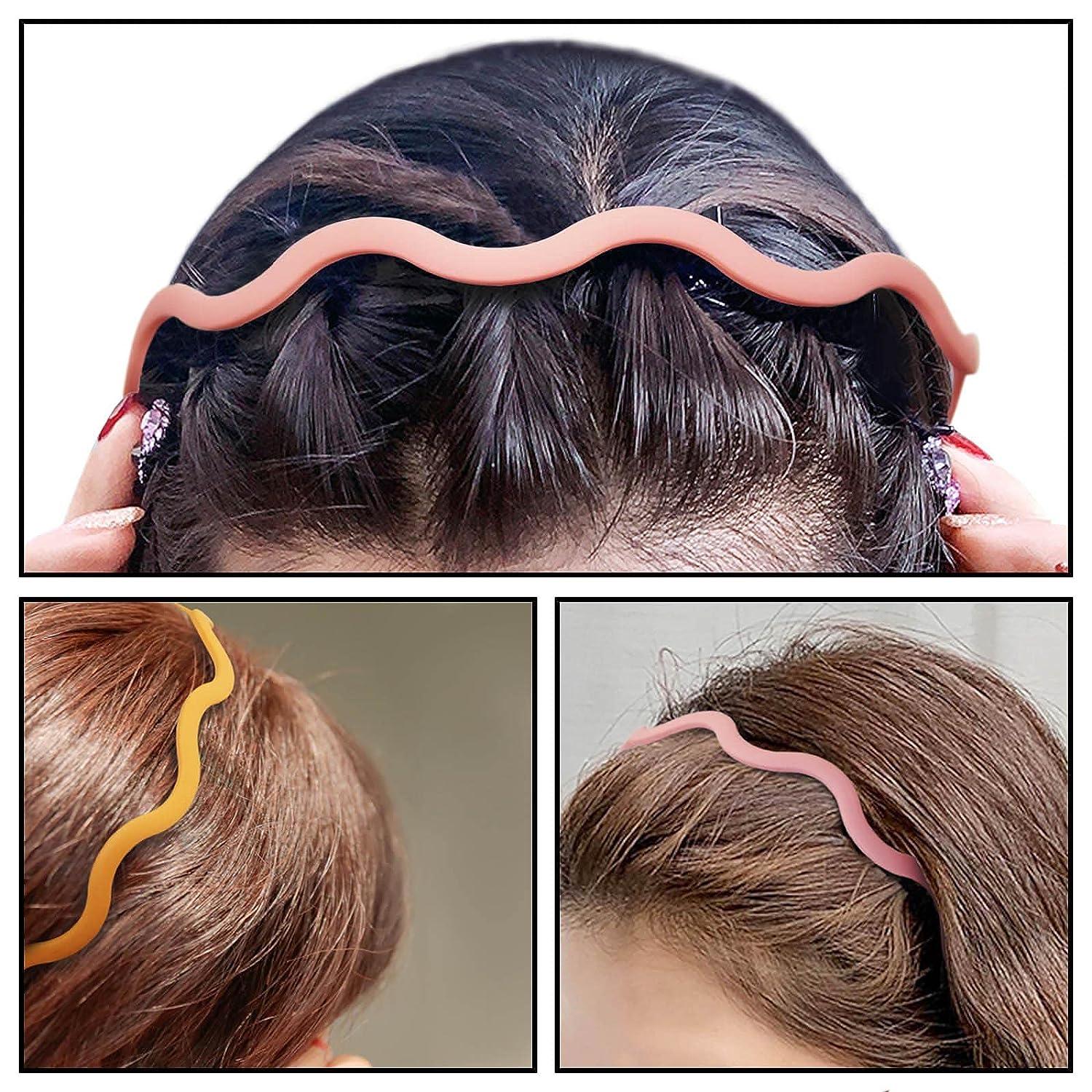 Lomy Plastic Headbands with Comb Teeth - 10 Pieces Bulk Plain Headbands ...