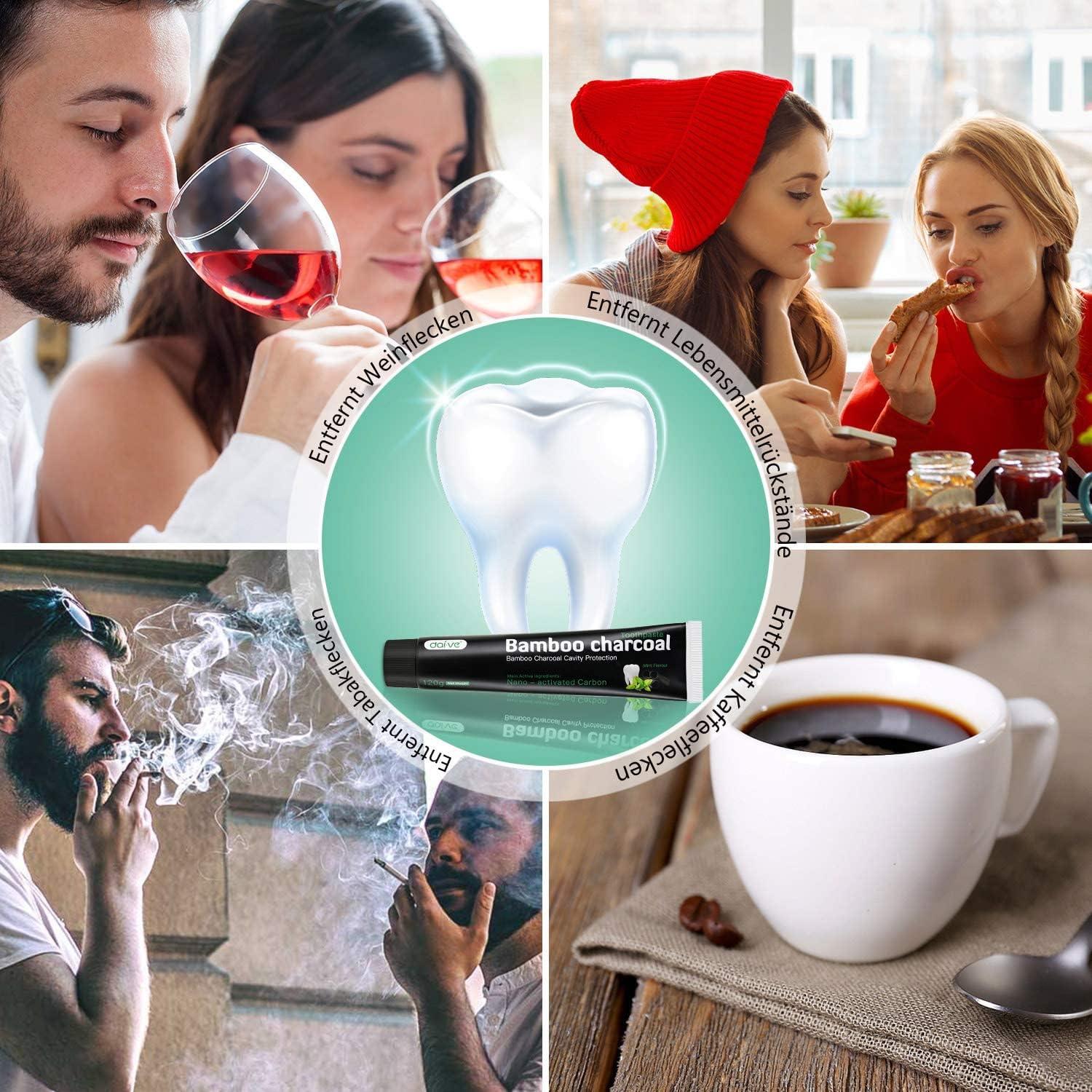 Activated Charcoal Toothpaste - Natural Teeth Whitening Bamboo Charcoal ...