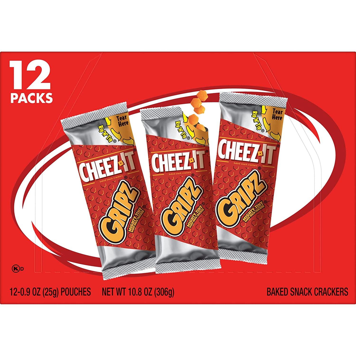 Cheez-It Gripz Original Tiny Baked Snack Cheese Crackers - 10.8oz Box ...