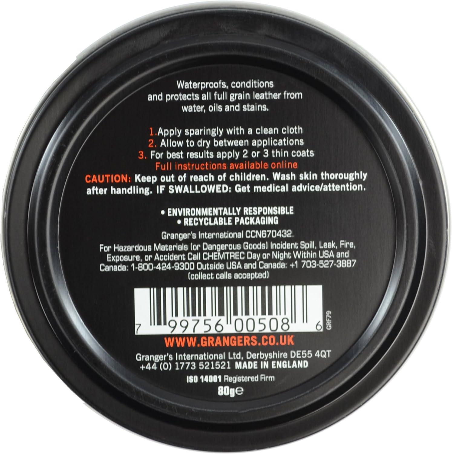 Grangers Leather Protection G-Wax Tin 80g - Premium Leather Care | Pack ...