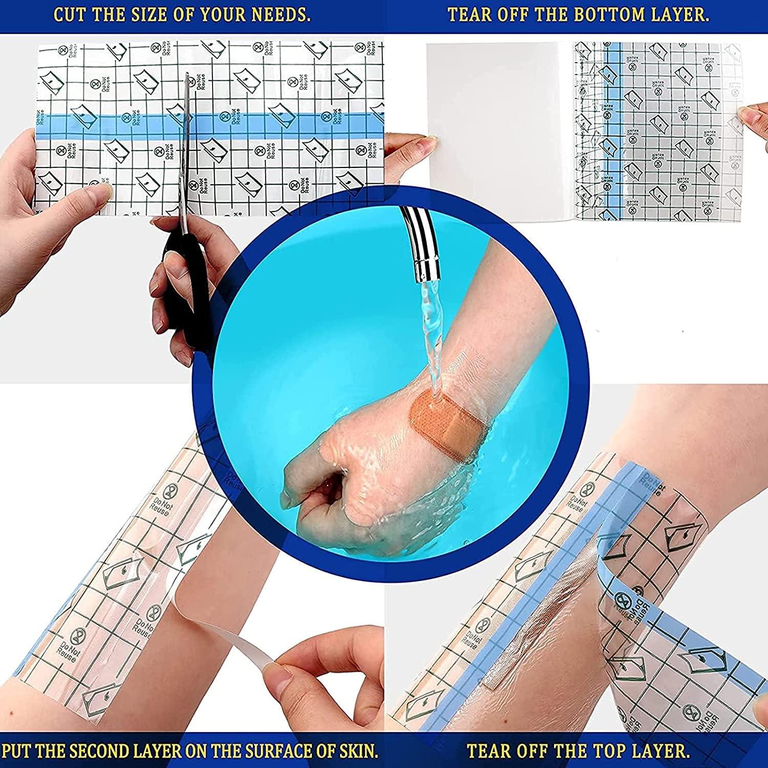 Dyroe Waterproof Transparent Bandage | 12cm x 10m Shower Plaster ...