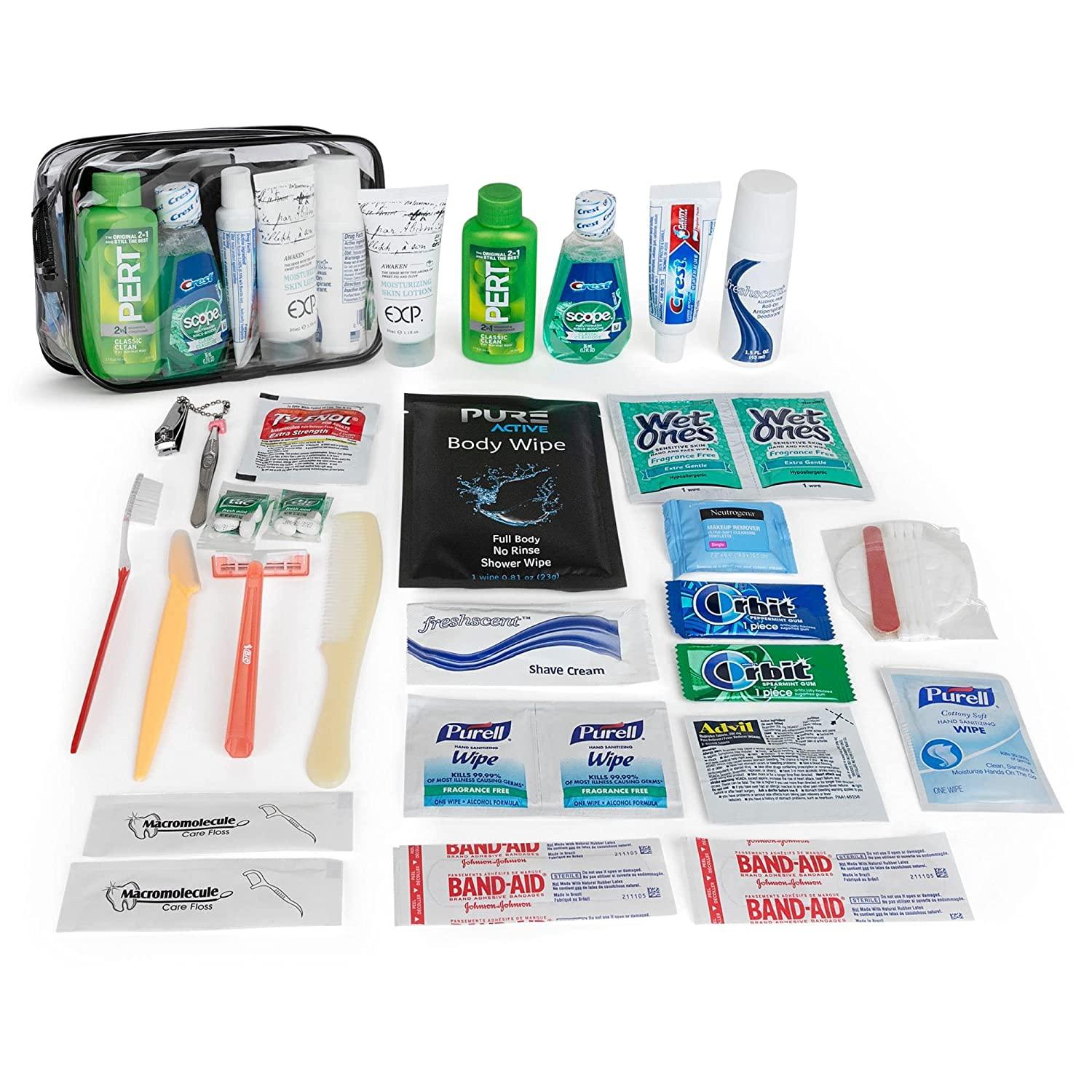 ASOM Toiletry Travel Kit - Hygiene Essentials & TSA Approved Clear Bag Set | Buy Now with ...