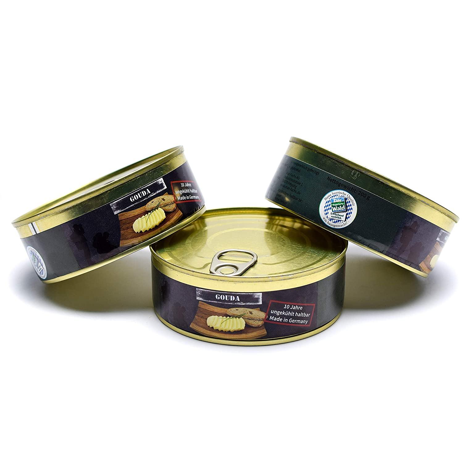 Emergency ration army survival food canned Gouda cheese 200g can MRE 7 ...