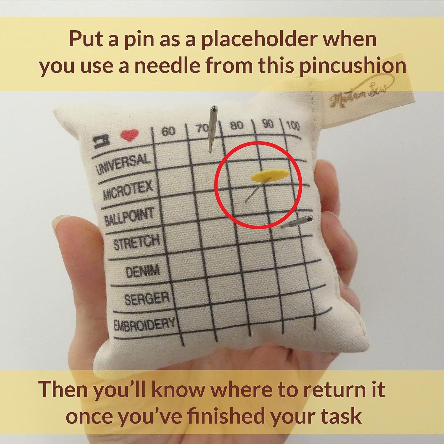 Madam Sew Needle Sorting Pin Cushion - Organize Sewing Machine Needles ...