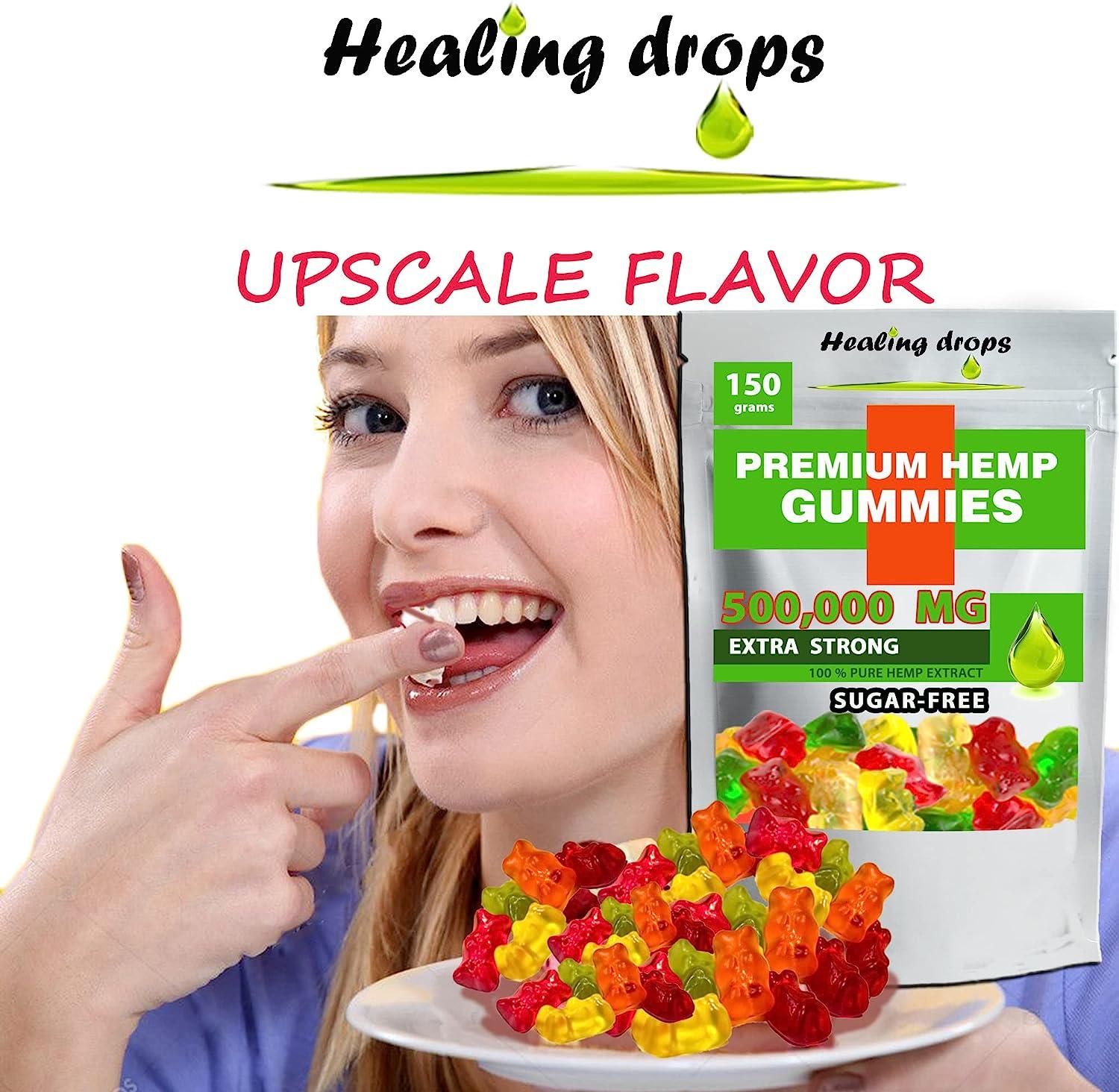 Organic Hemp Sugar-Free Gummy Bears 500,000MG High Potency with ...
