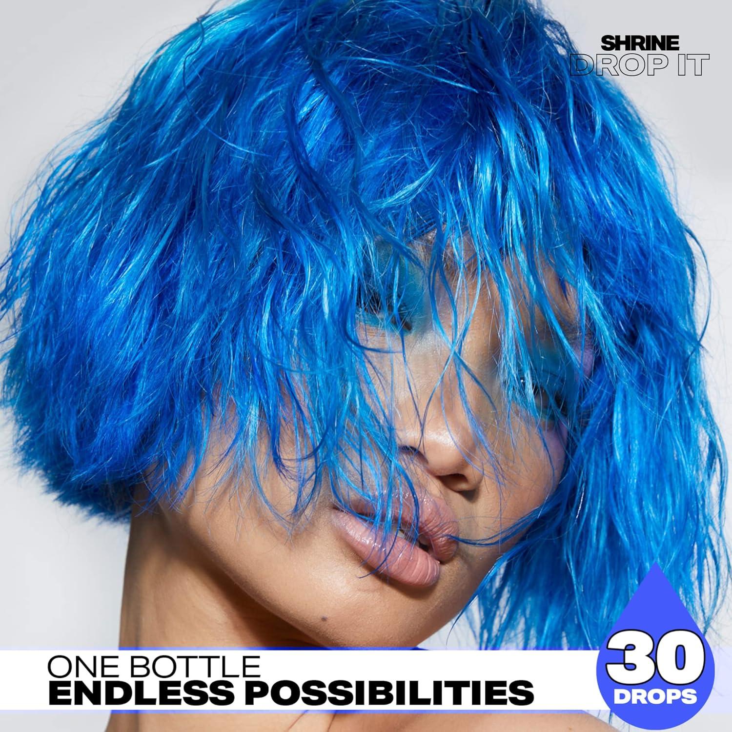 SHRINE Drop It Semi-Permanent Hair Dye Drops Blue 20ml (Pack of 1) blue ...