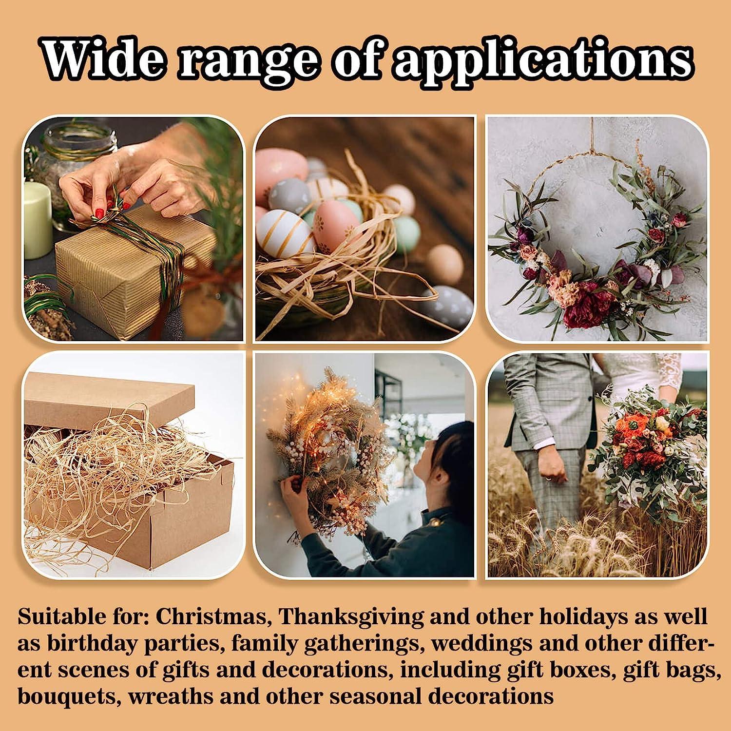 300g Natural Raffia Ribbon Raffia Grass - Sukh Raffia Straw for Florist ...