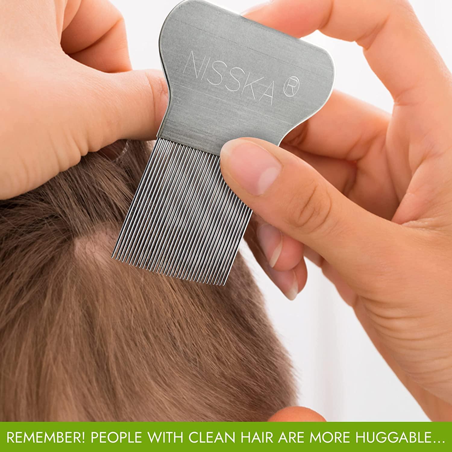 NISSKA Lice and Nit Removal Comb - Effective Anti-Lice Treatment Tool ...