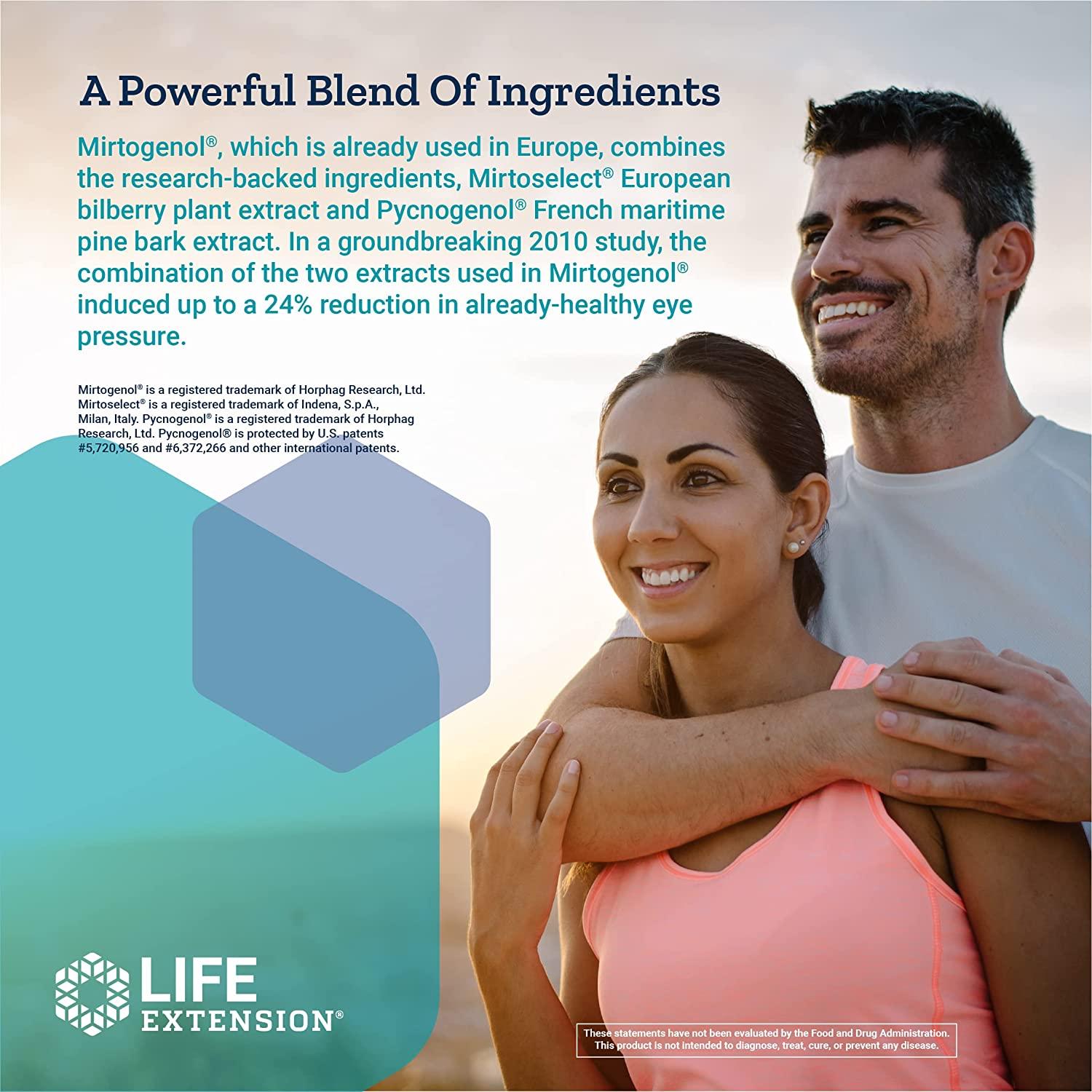 Life Extension Eye Pressure Support with Mirtogenol - 30 Vegetarian ...