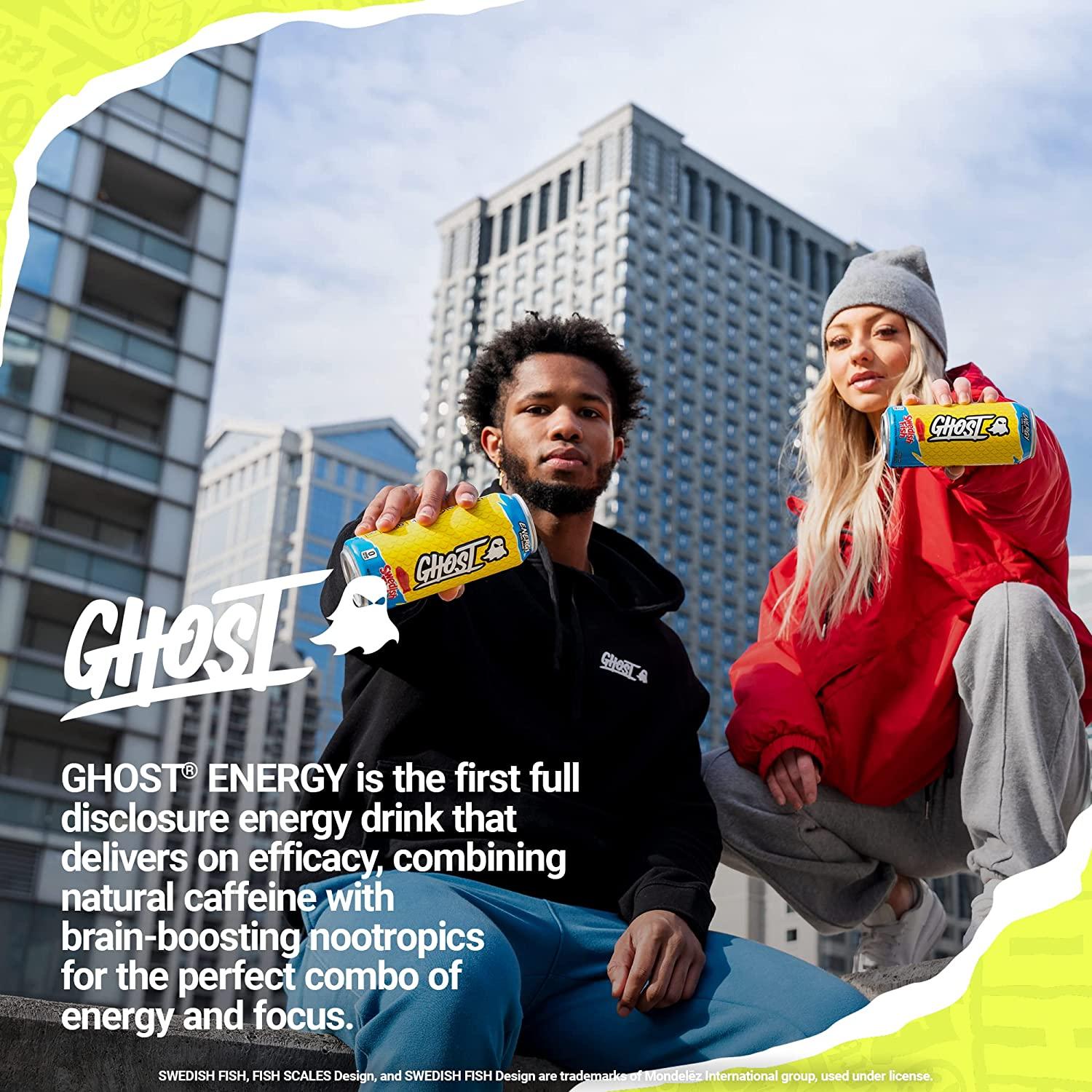 Ghost Energy Sugar-Free Swedish Fish Energy Drink 12-Pack - 16oz Cans ...