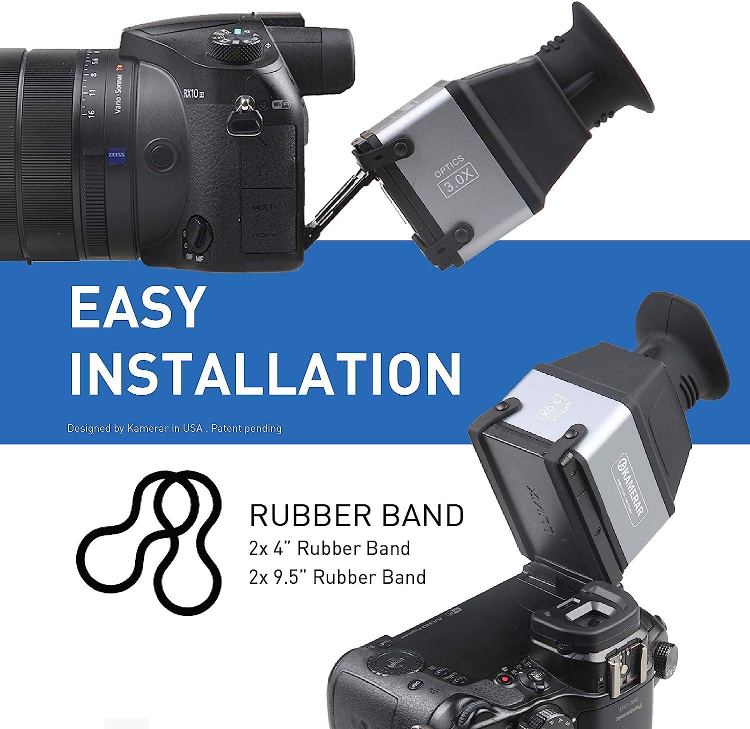 Kamerar CVF-1 Collapsible LCD Viewfinder 3X Magnifier for 3.0-3.2 DSRL ...