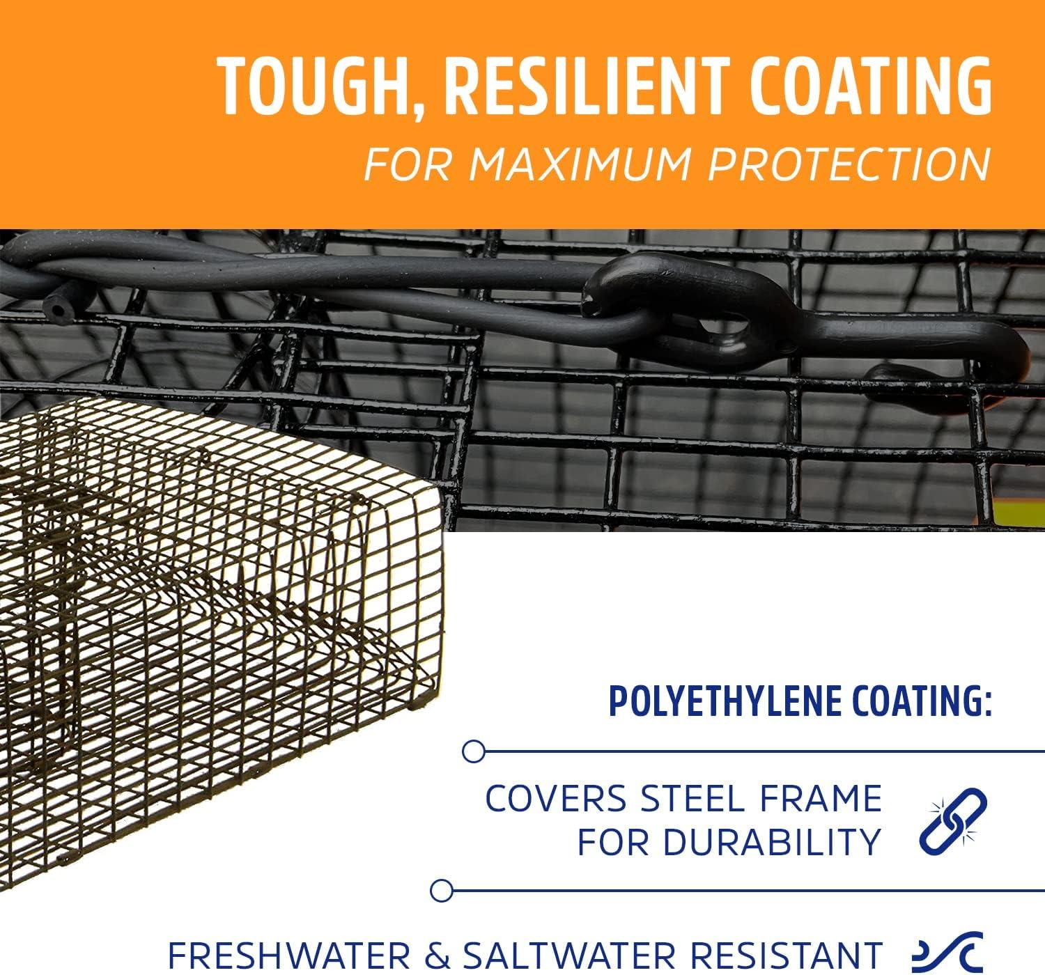 Protoco CT18R 11x18 Mesh Crawfish and Shrimp Trap - Freshwater ...