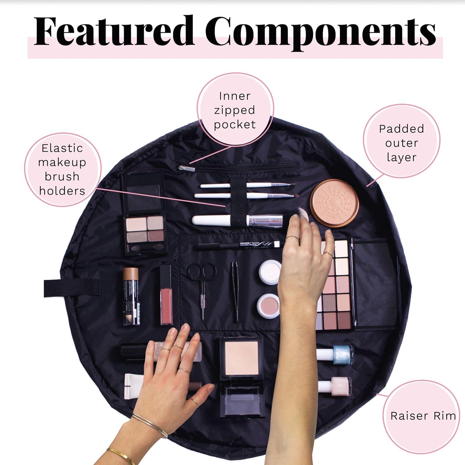 drawstring makeup bag lay flat