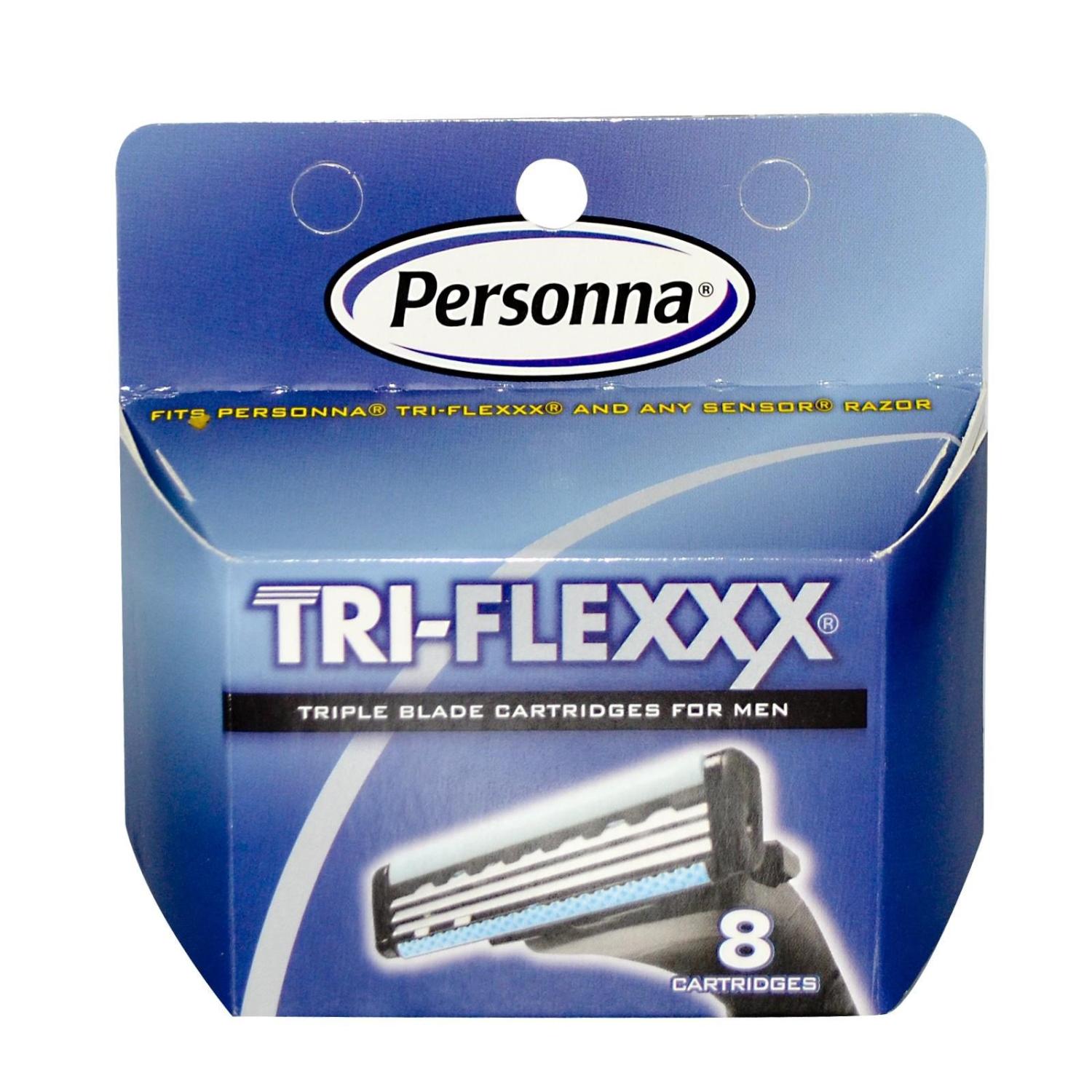 Personna Triflexxx Cartridges for Men - 8 Count, 12 Pack | Premium ...