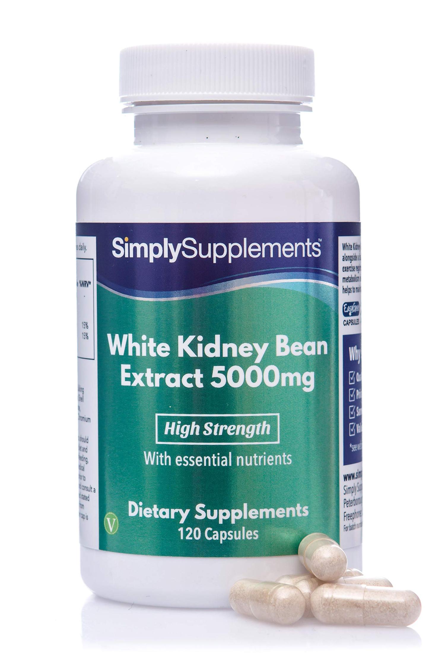 White Kidney Bean Extract Capsules 5000mg | 120 Capsules | UK Made ...