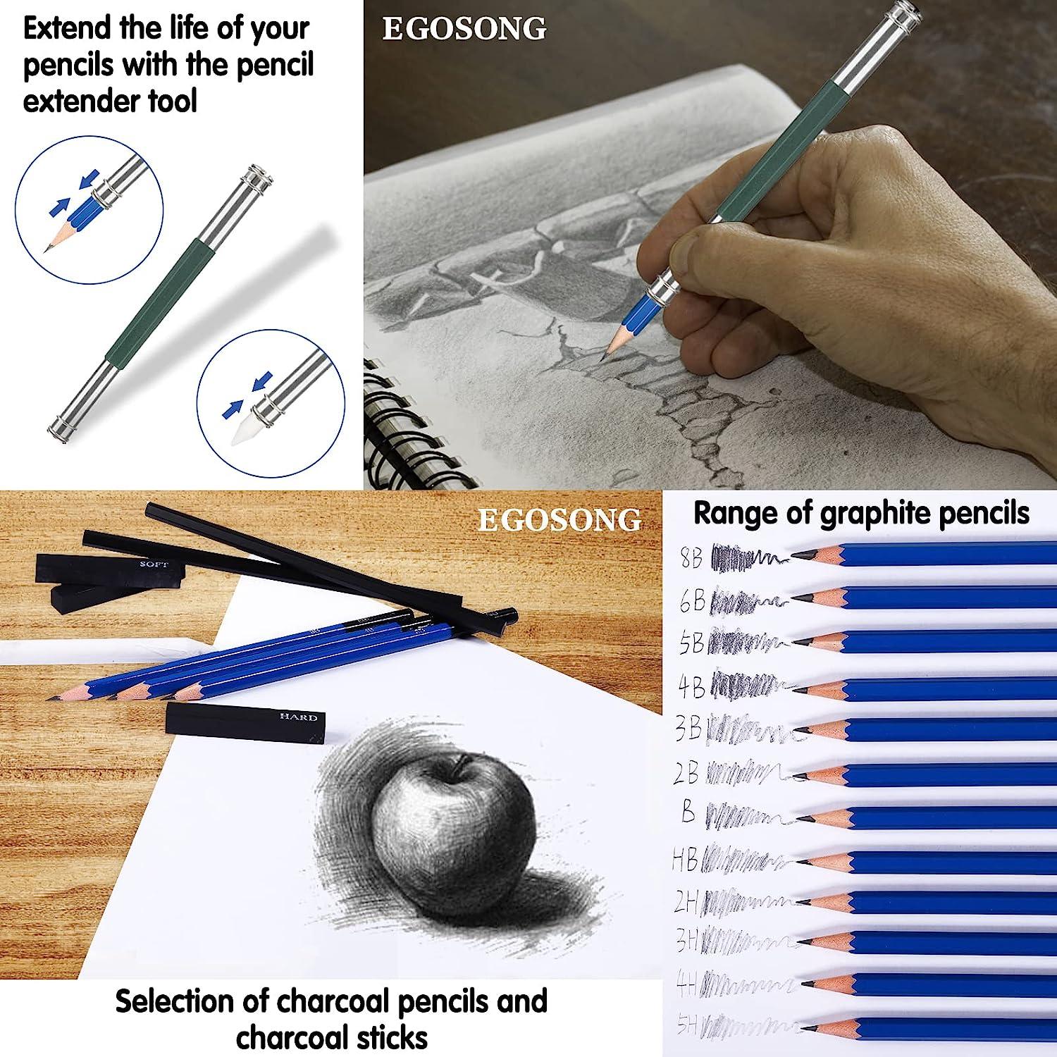 EGOSONG 41-Piece Drawing Set with Sketchbook - Sketching and Shading ...