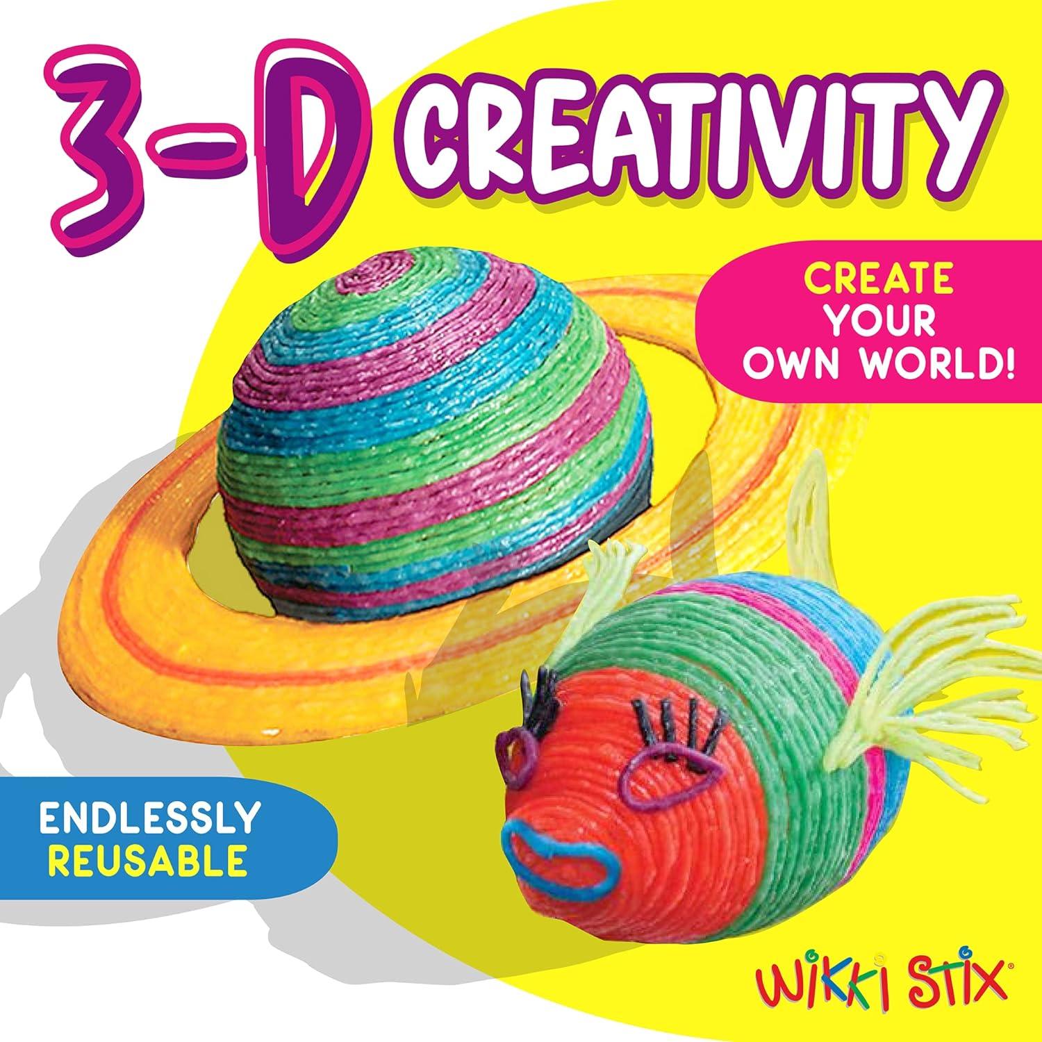Wikki Stix Neon Colors 48 Pack: Non-Toxic Sensory Fidget Toy Arts and ...