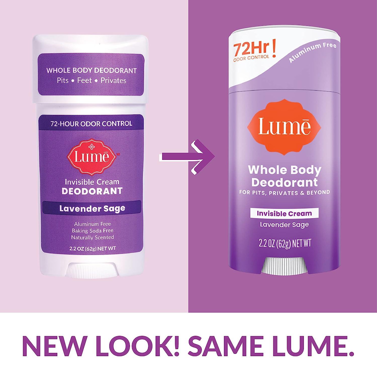 Lume Deodorant Cream Stick - Aluminum-Free & Baking Soda-Free ...