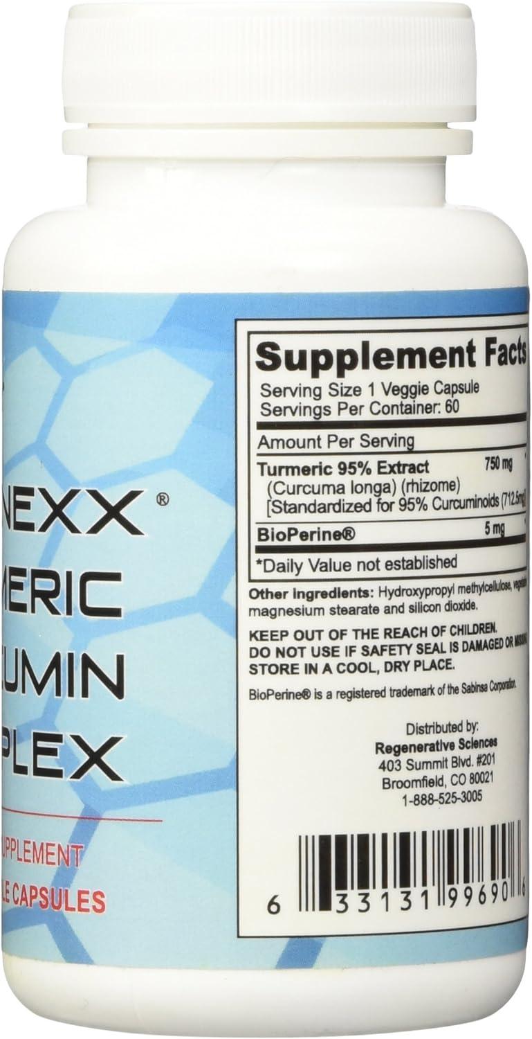 Regenexx Turmeric Curcumin Complex 95% Curcuminoid Extract with ...