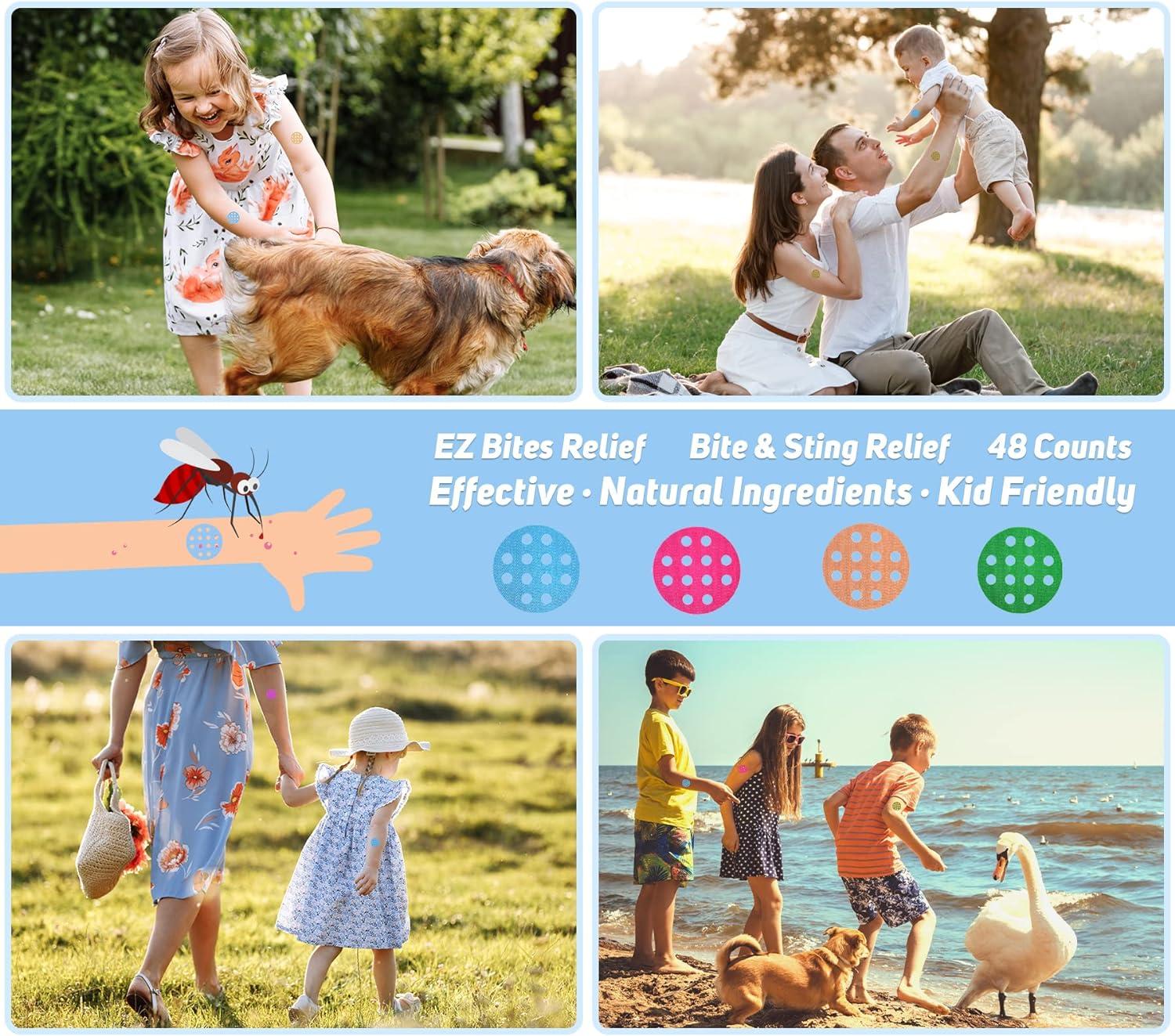 EZ Bites Relief Patch 48 Count - Natural After-Bite Itch Relief for ...
