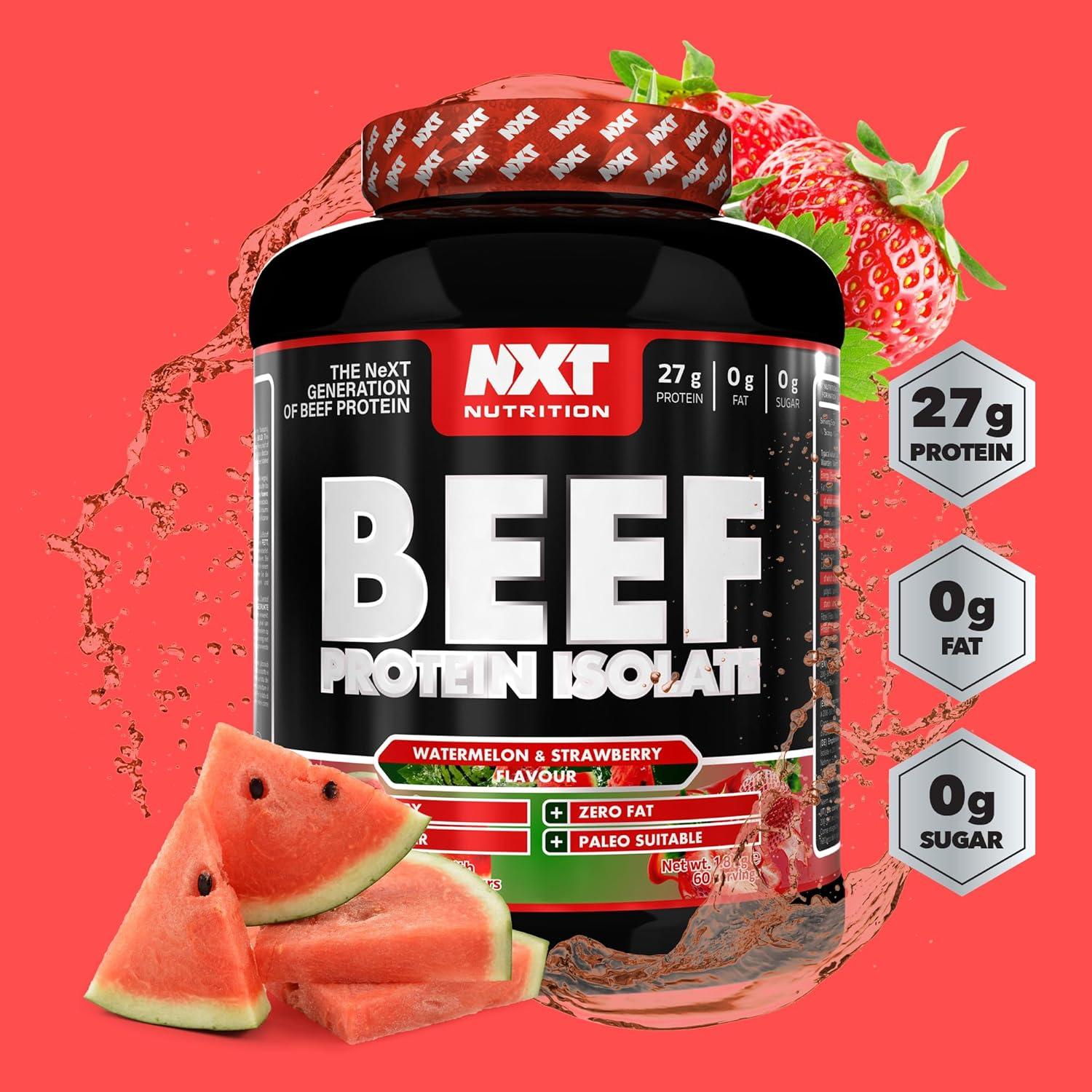 NXT Nutrition Beef Protein Isolate Powder 1.8kg - Watermelon ...