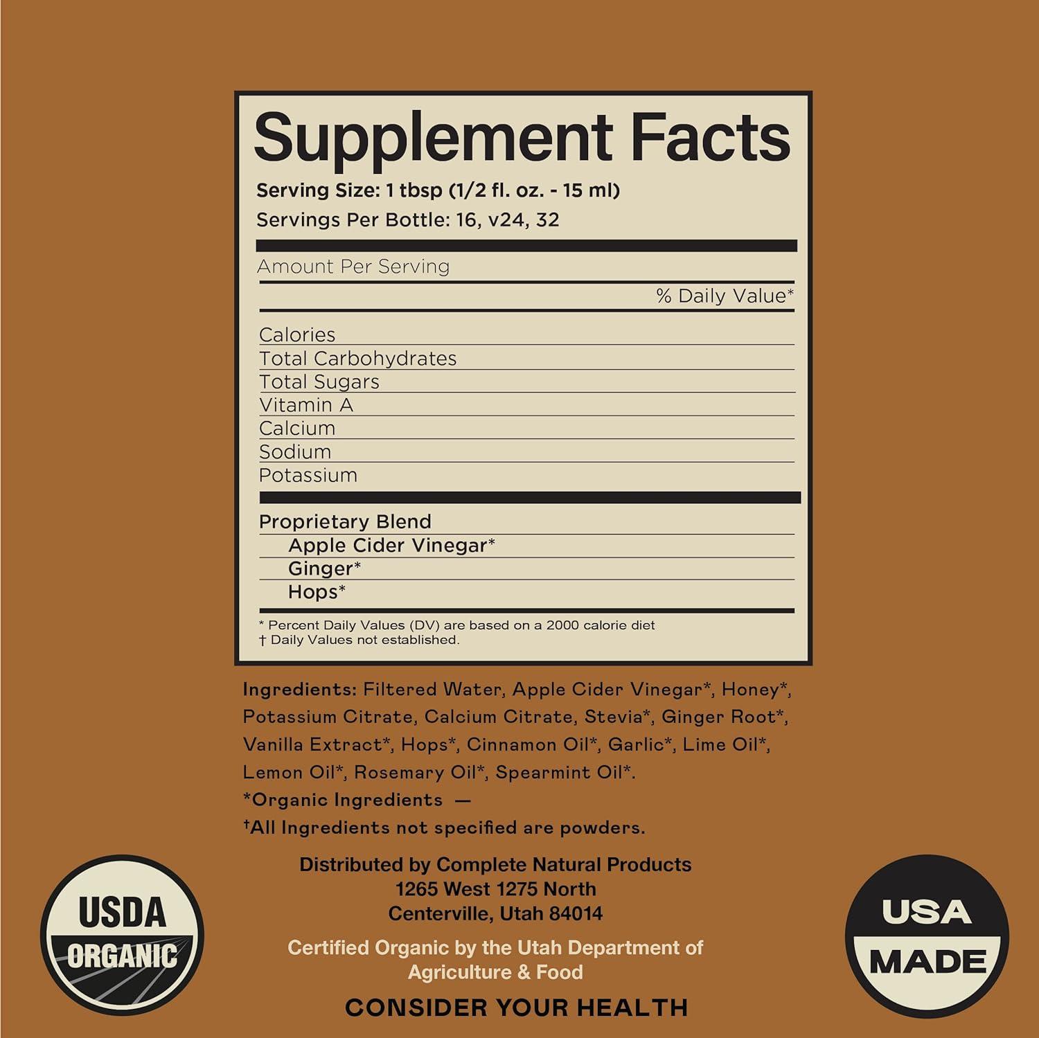 Organic Acid Reflux Relief Liquid 8oz - Natural Heartburn & GERD Remedy ...