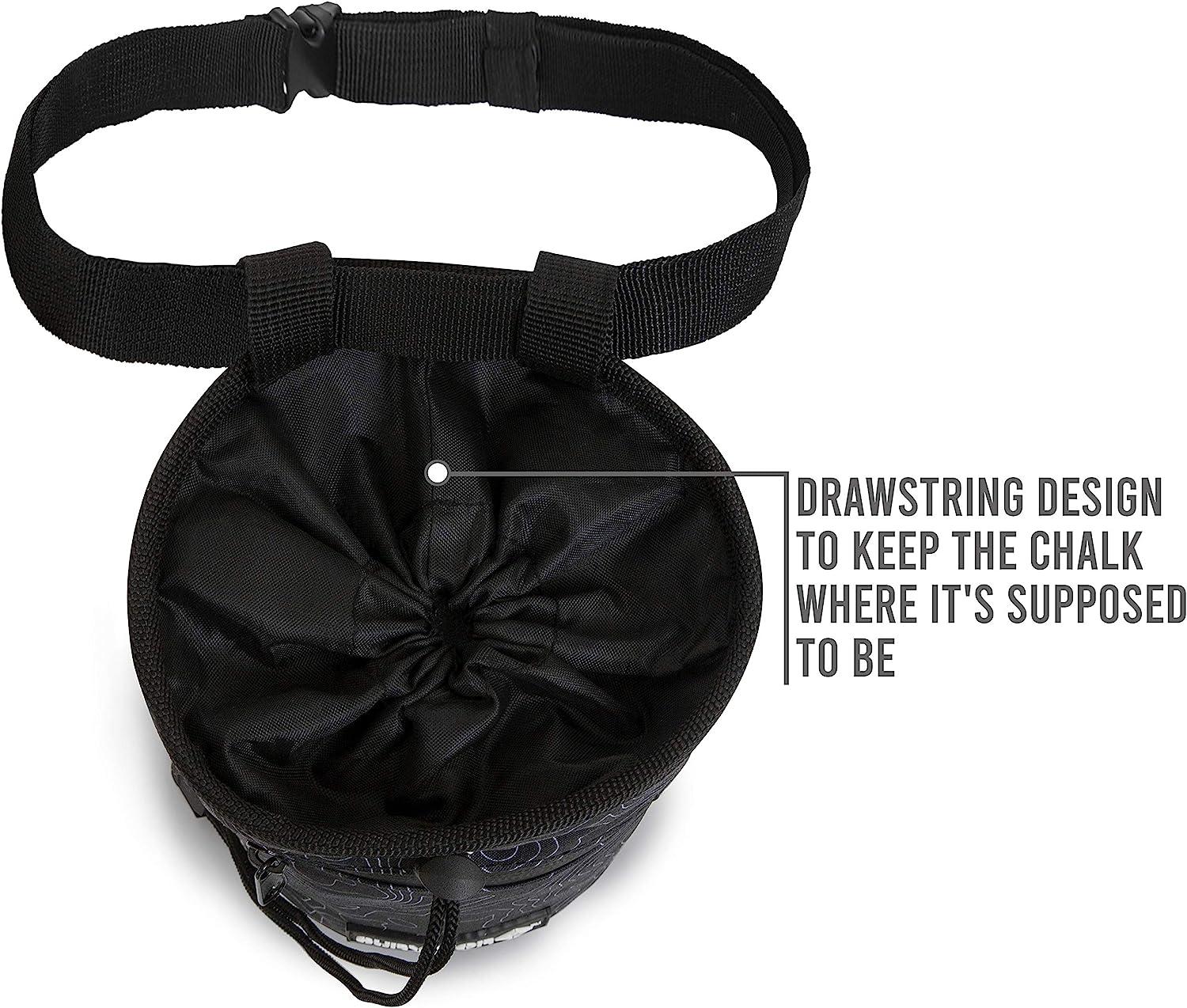 Black Chalk Bag Set for Climbing & Weightlifting | SURVIVOR Chalk Bag ...