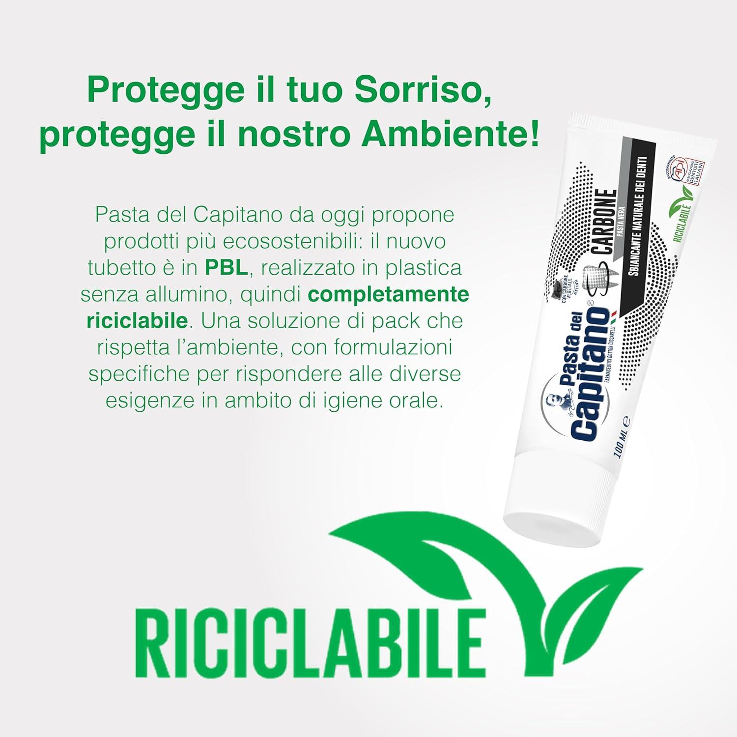 Buy Pasta del Capitano Organic Activated Carbon Toothpaste - Natural ...