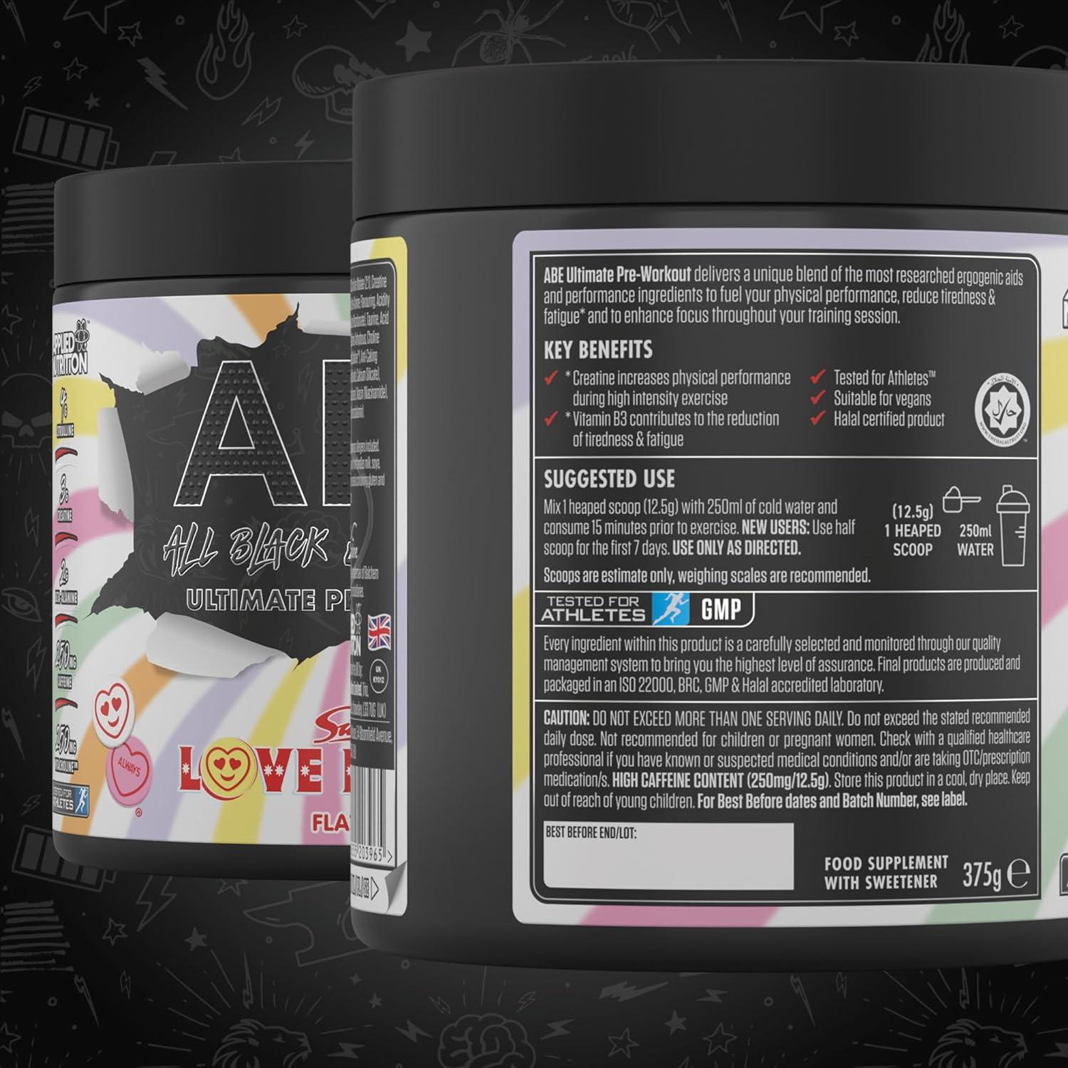 Applied Nutrition ABE Pre Workout Powder - Swizzels Love Hearts Flavor ...
