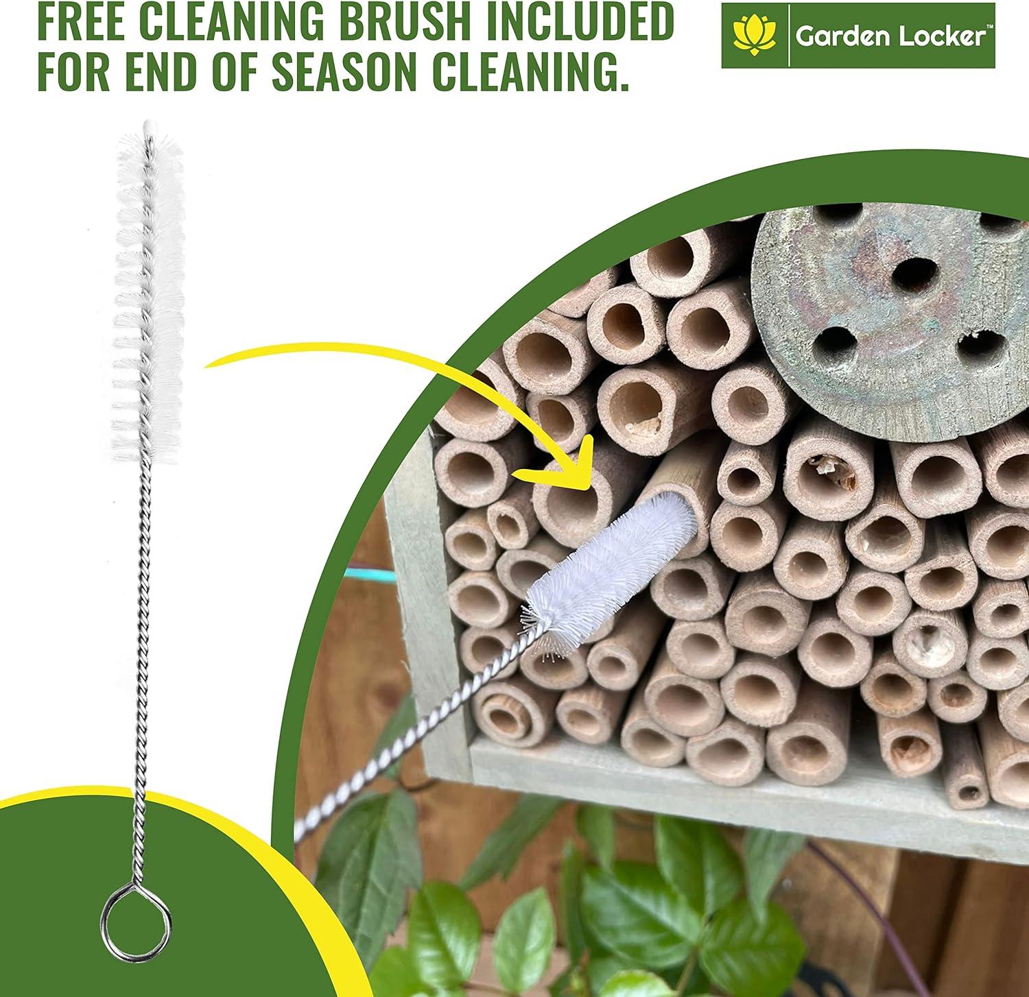 Garden Locker Wild Bee House Insect Home Bug Hotel in Green with Metal ...