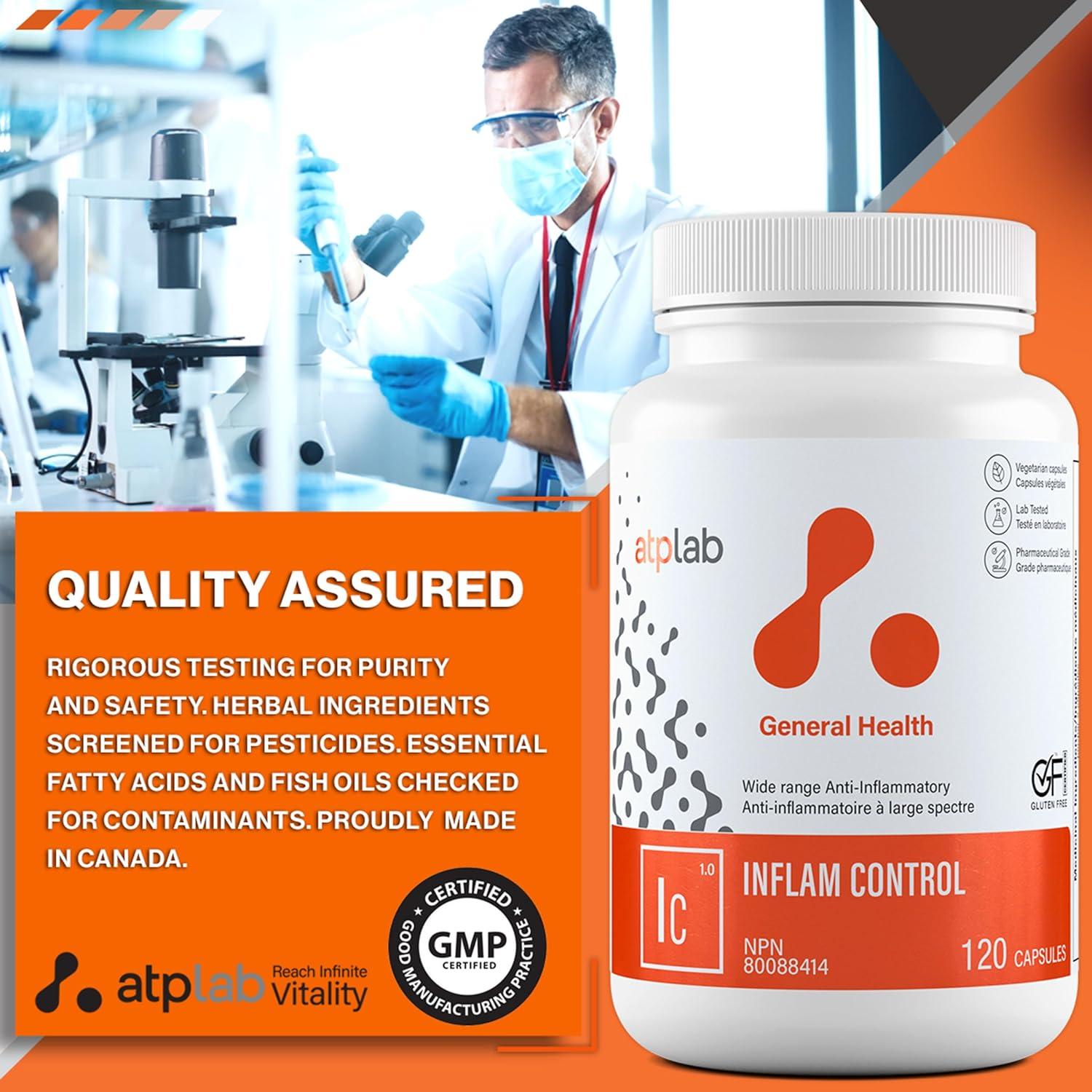 ATP LAB Inflam Control 120 Capsules - Joint & Muscle Support with ...