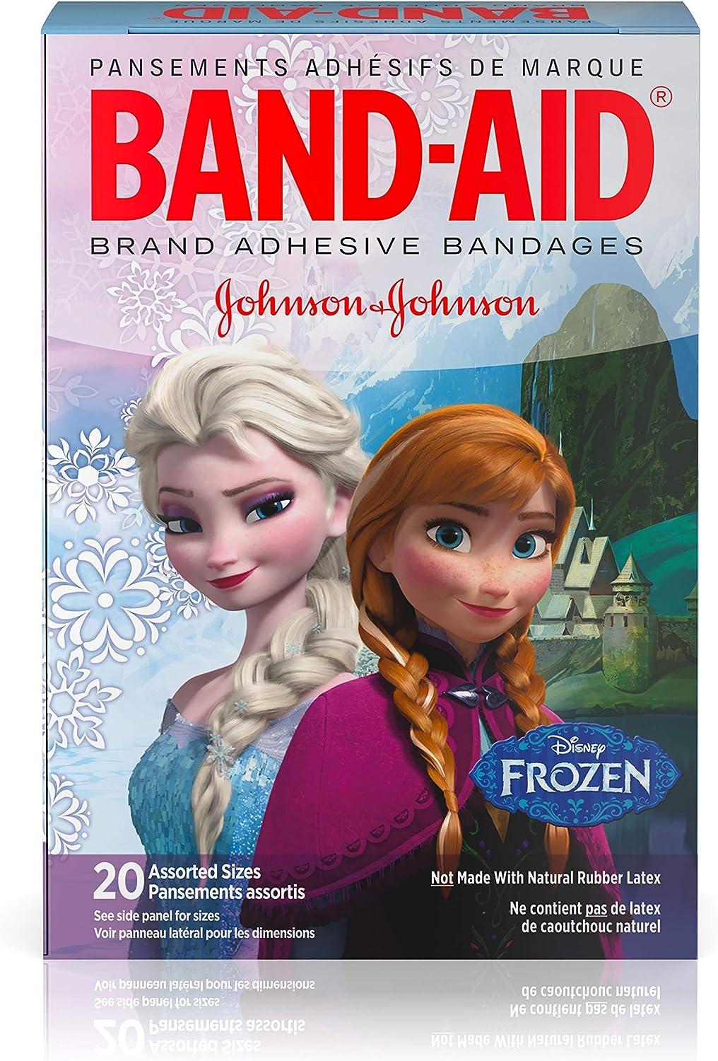 Band-Aid Disney Frozen Adhesive Bandages - 20 Count Assorted Sizes ...