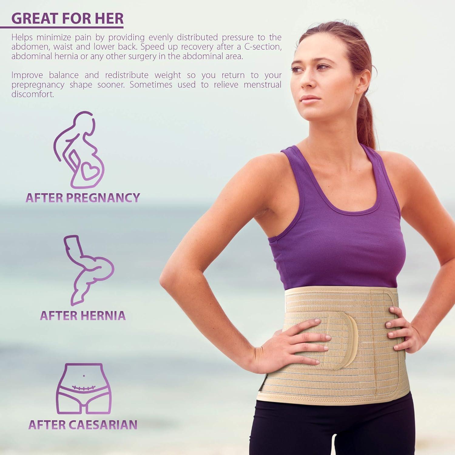 ORTONYX Ergonomic 9.5 Abdominal Binder - Postpartum & Postoperative ...