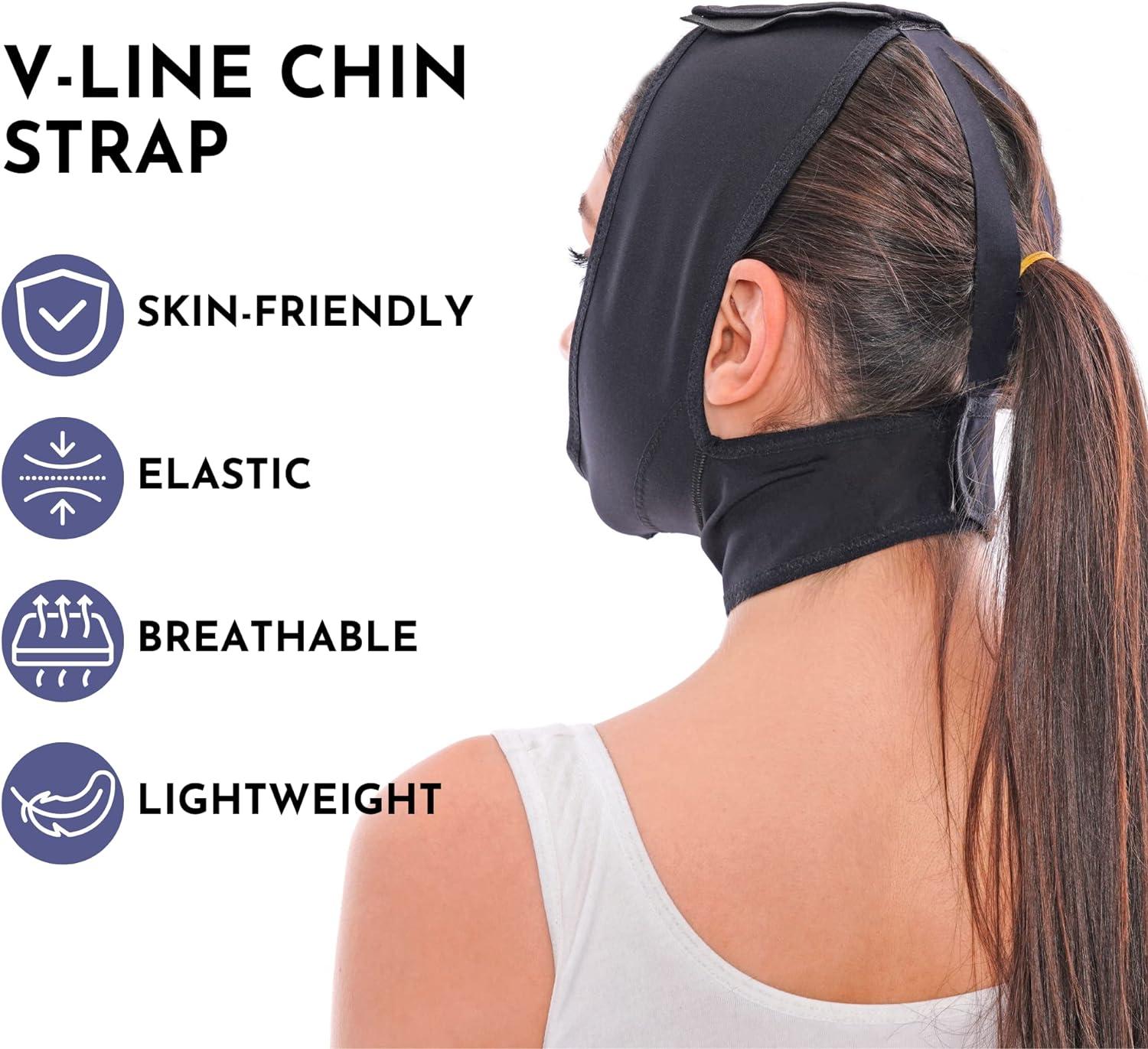 Post Surgery Facial Compression Neck Coverage Chin Strap V-Shaped Face ...