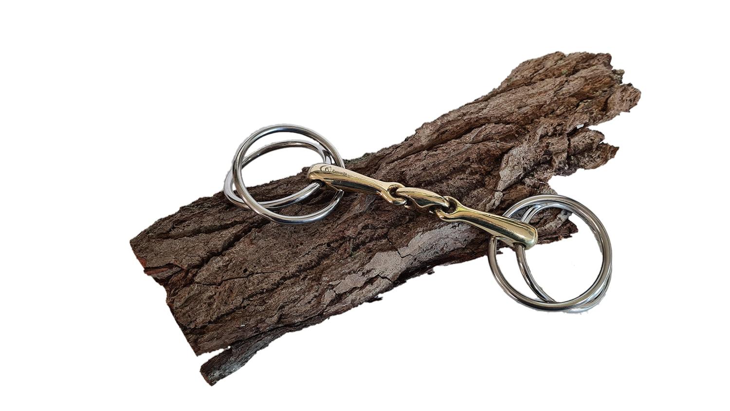 Esposita Double Ring Snaffle Bit | Double Jointed Brass Mouthpiece ...